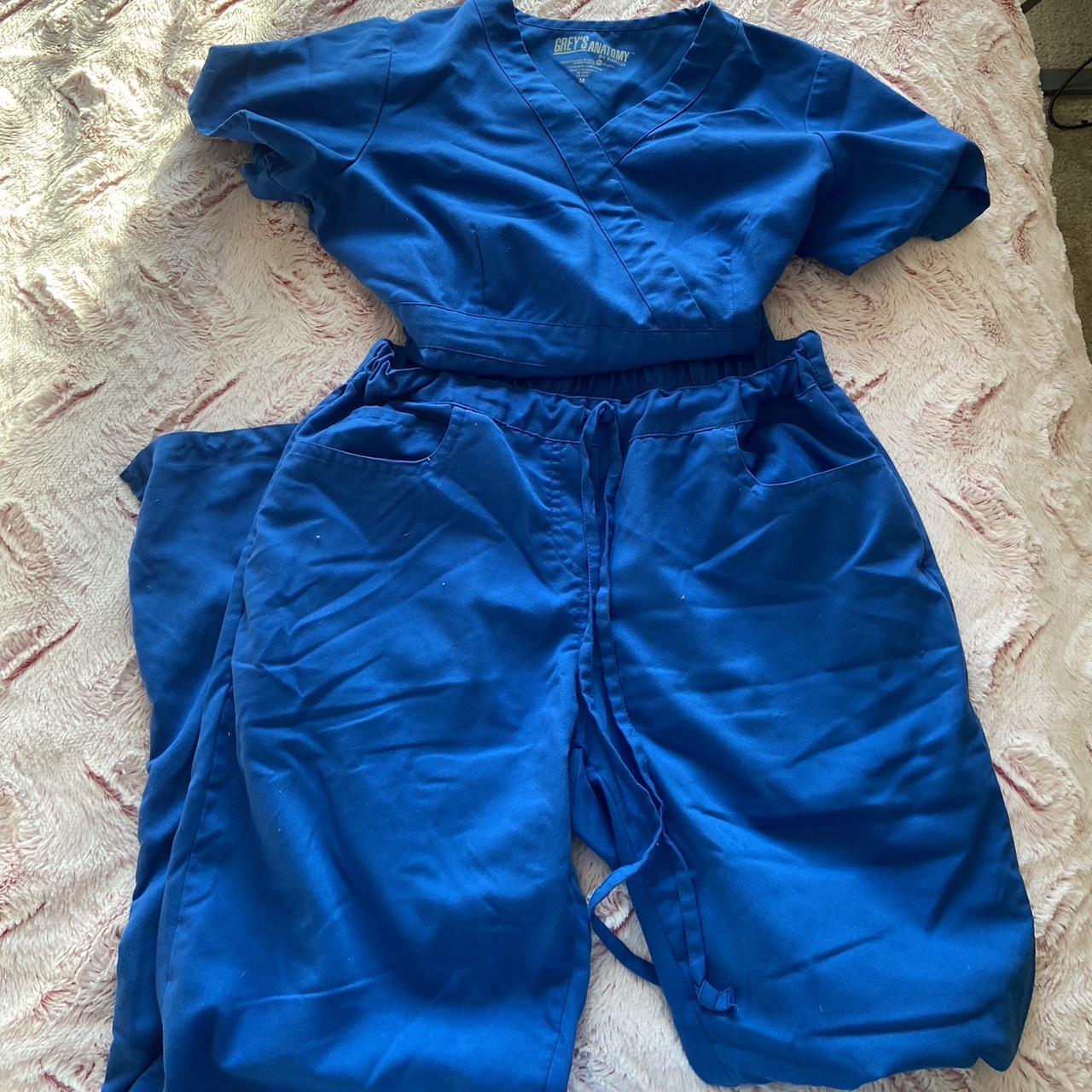 🦋Greys Anatomy Blue Scrub Set🦋 • both pants and tip... - Depop