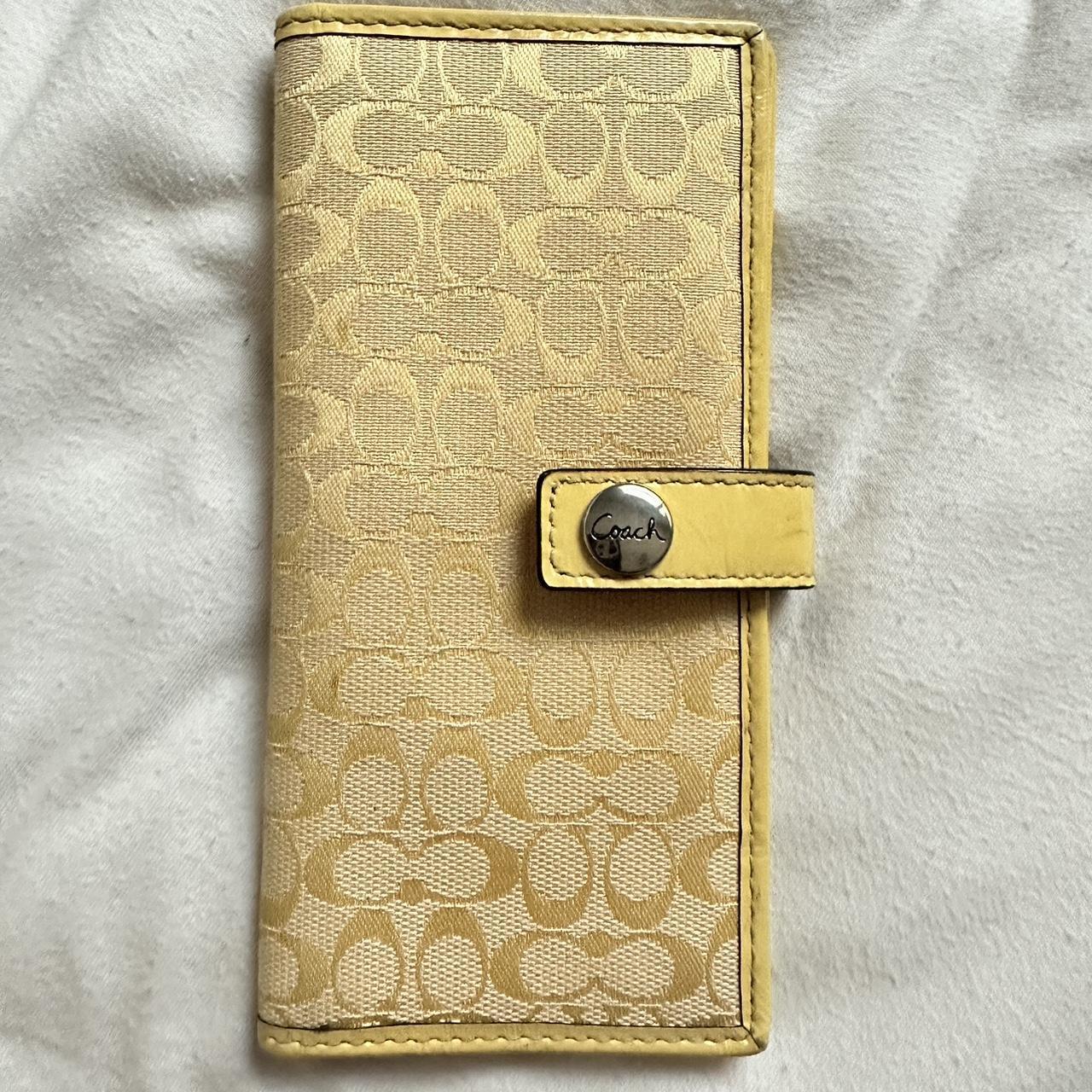 Coach Women's Yellow Wallet-purses | Depop