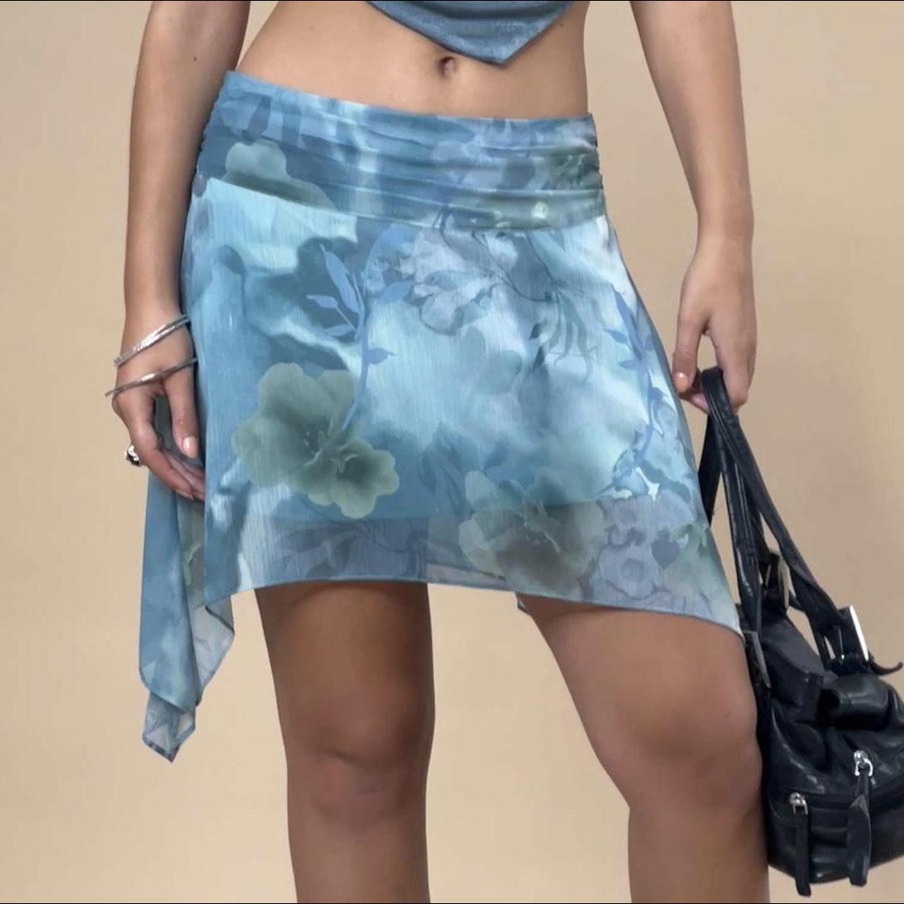 Motel Rocks Tyler mini skirt in watercolor floral... - Depop