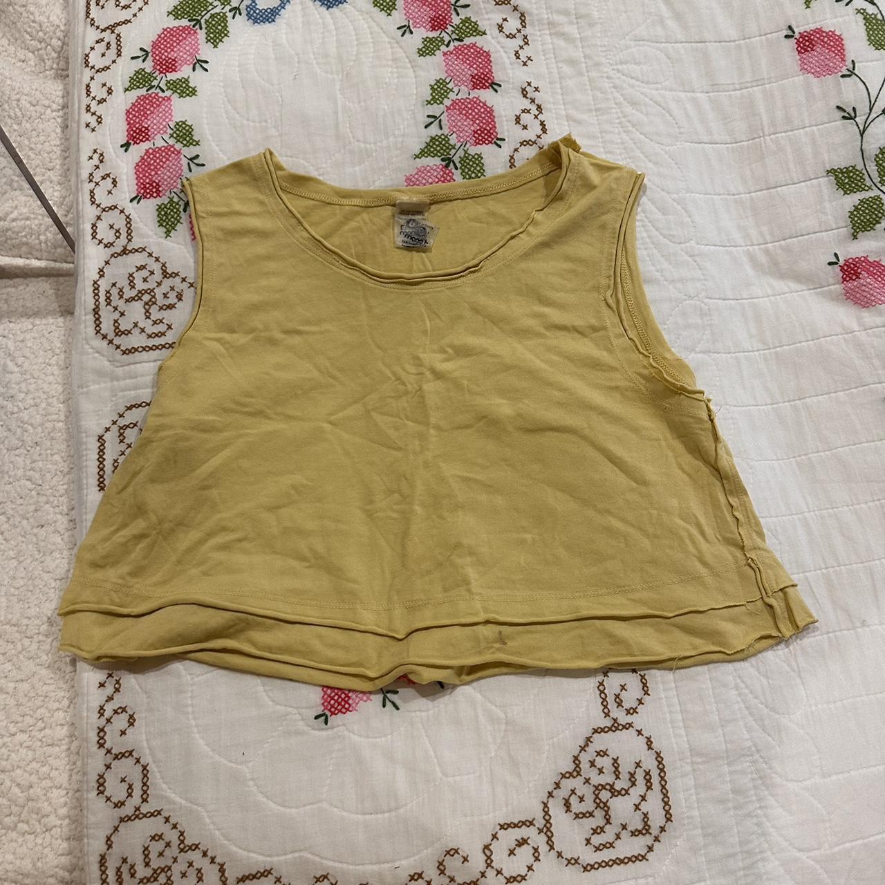 Yellow workout tank - Depop
