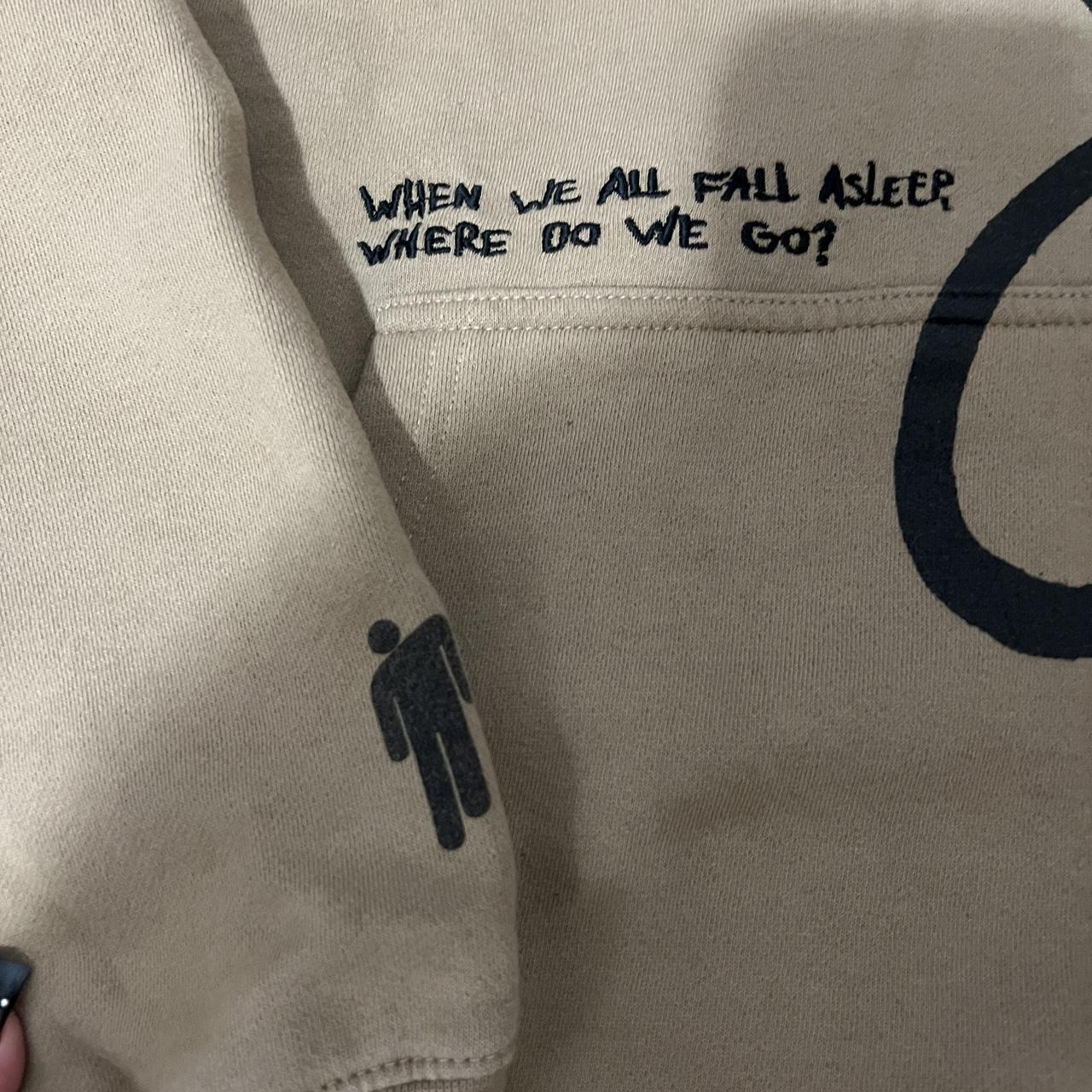 Billie Eilish Wwafawdwg Hoodie Light Brown Depop Depop