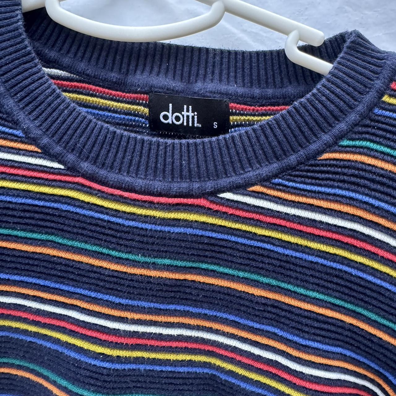 Rainbow stripe jumper Dotti Size 8 $16 ☺️☺️ - Depop