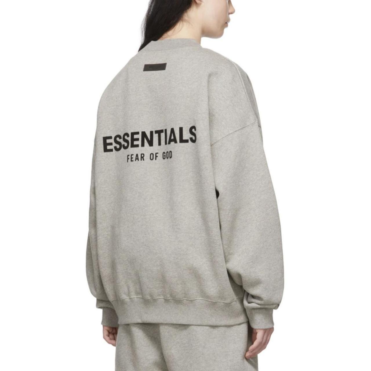 grey essentials fear of god crewneck - worn a couple... - Depop