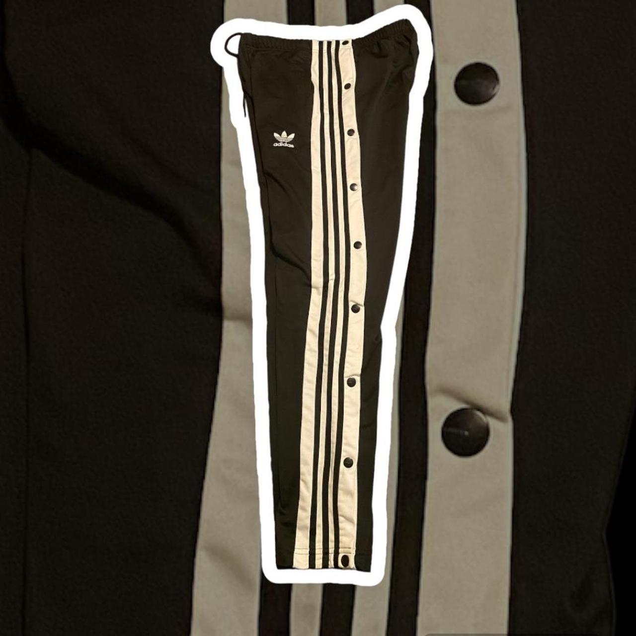 Adidas track pants with snap buttons.-Size S You... - Depop