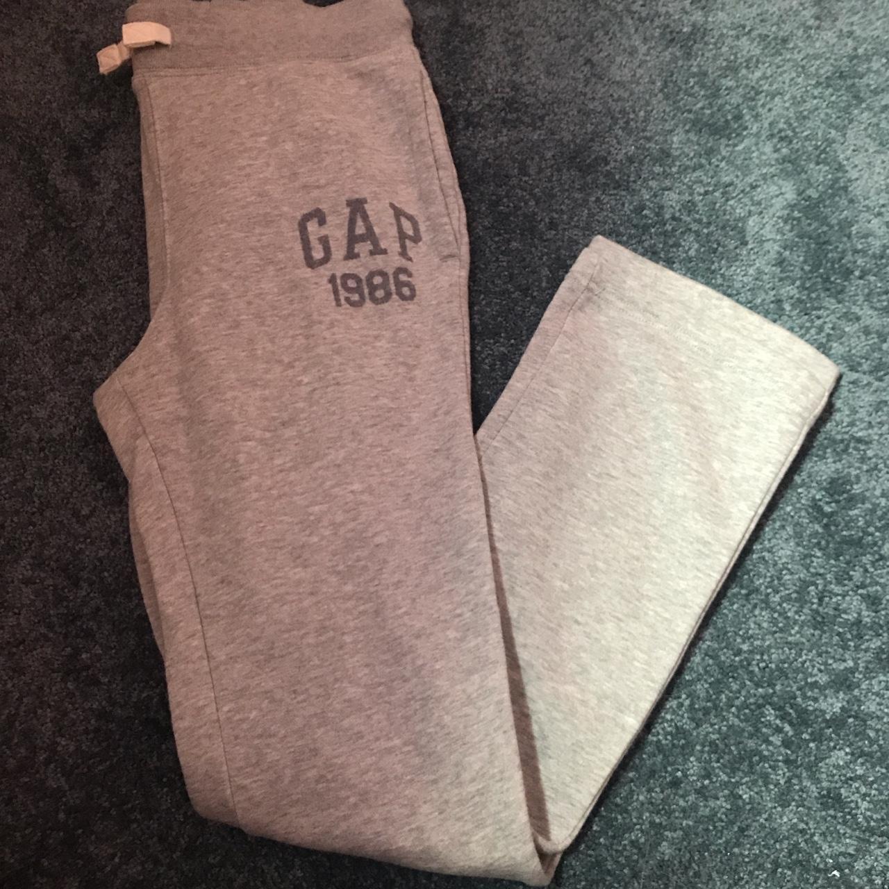 Grey Gap sweatpants, kids size XXL, fits womens size... - Depop