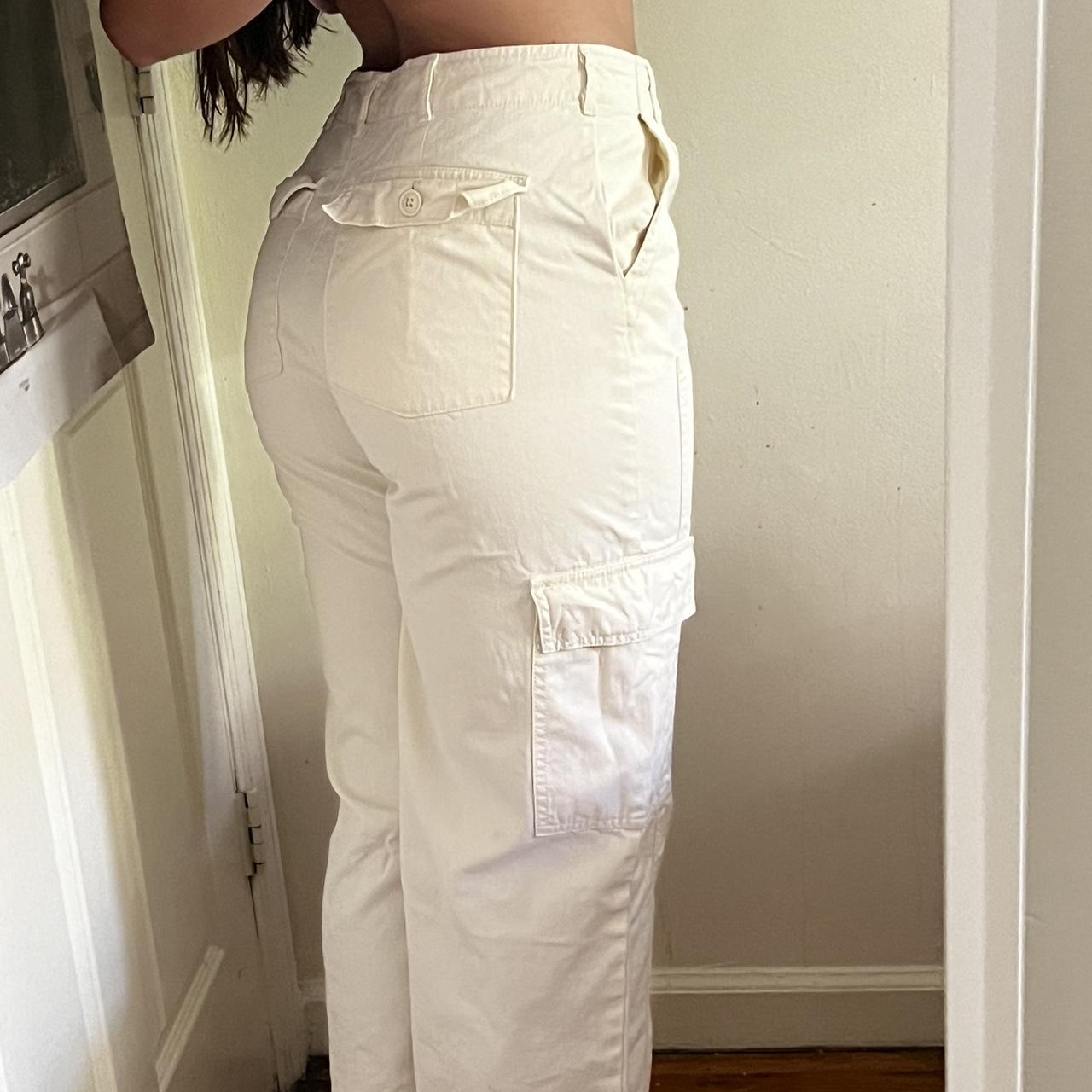Universal threads cream colored cargo pants. Super... - Depop