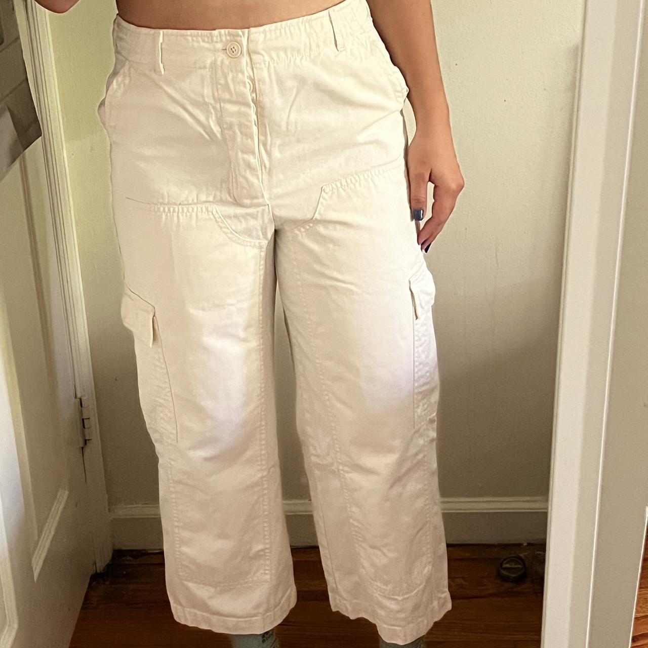 Universal threads cream colored cargo pants. Super... - Depop
