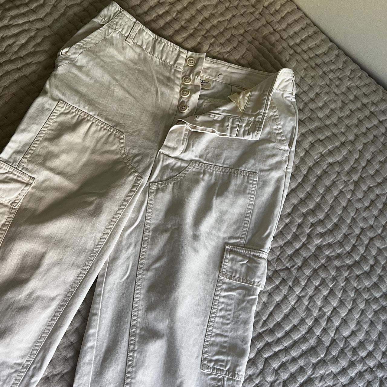 Universal threads cream colored cargo pants. Super... - Depop