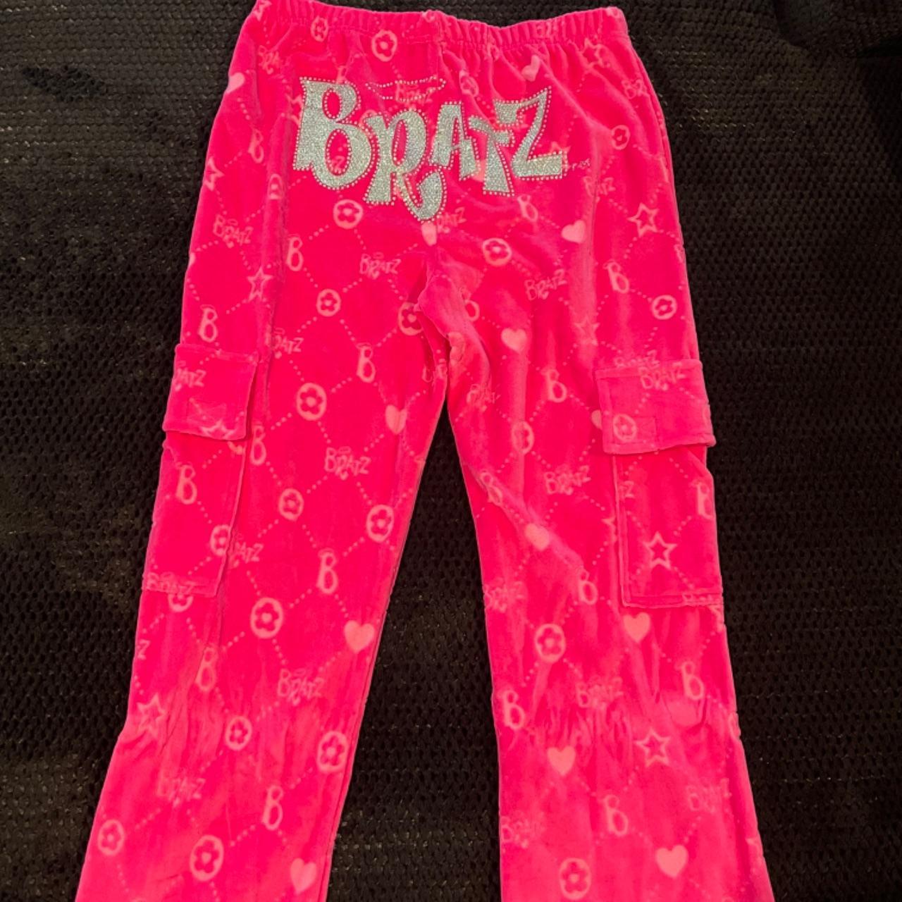 pink bratz velvet sweatpants *DOLLZ KILL* - Depop