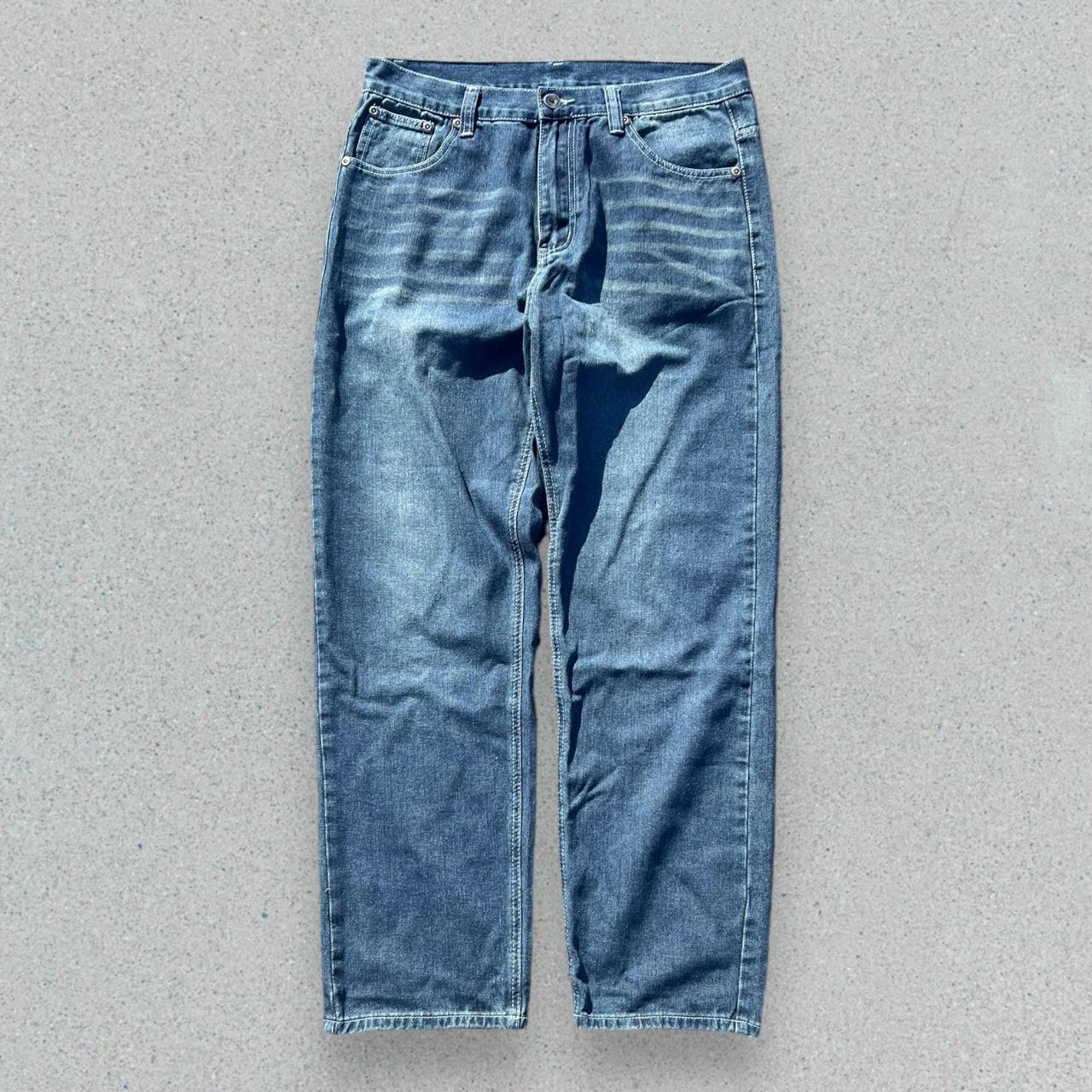 y2k grunge play bigg brand ekko straight leg jeans... - Depop