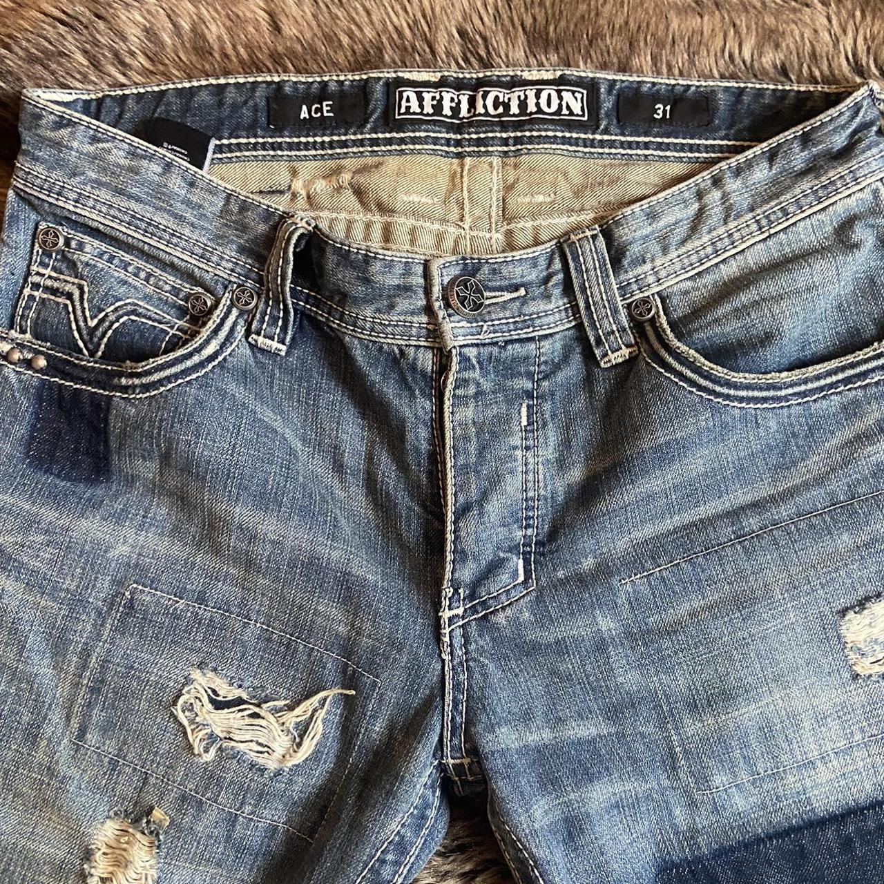 Vintage ACE Affliction Jeans. Bootcut fit,... - Depop