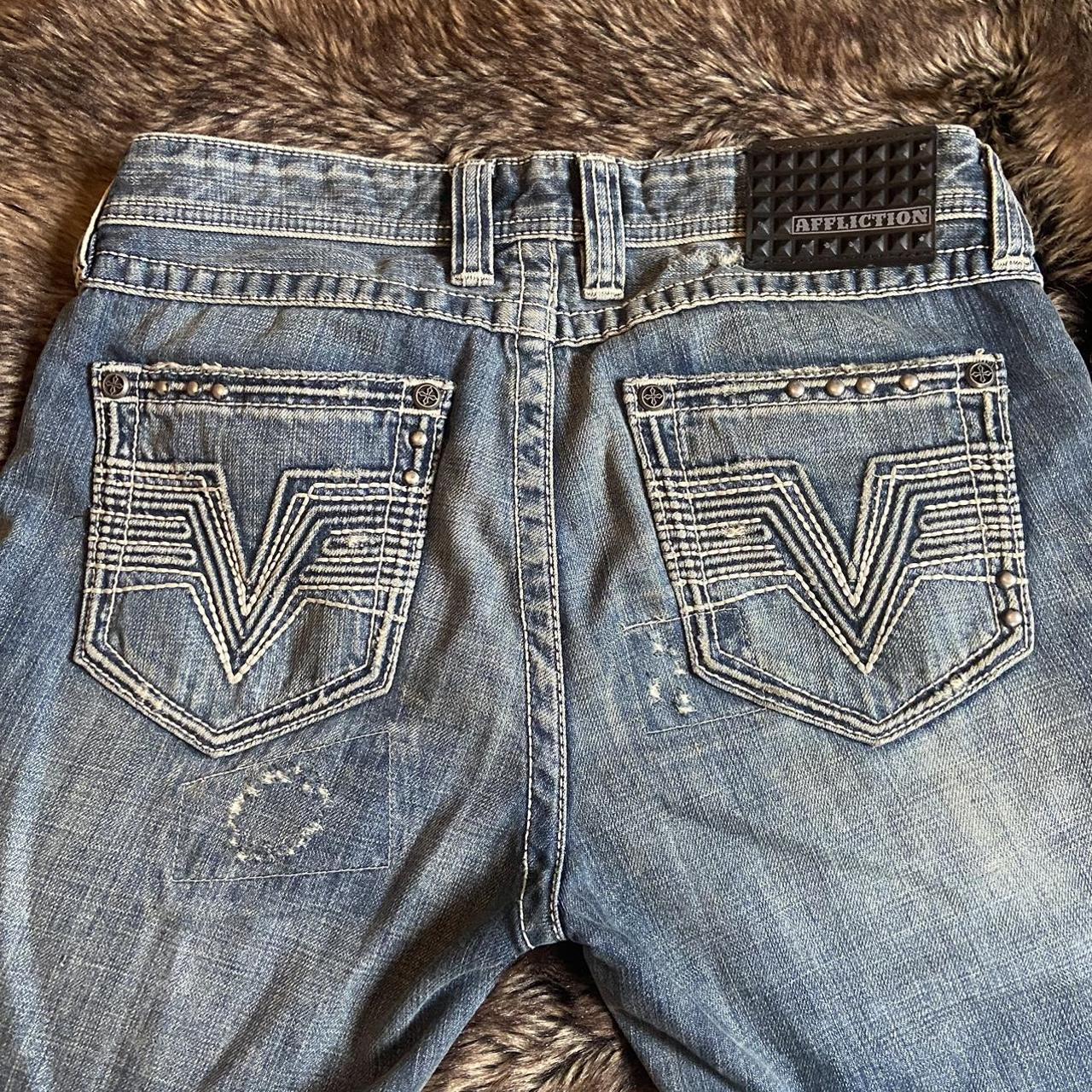 Vintage ACE Affliction Jeans. Bootcut fit,... - Depop