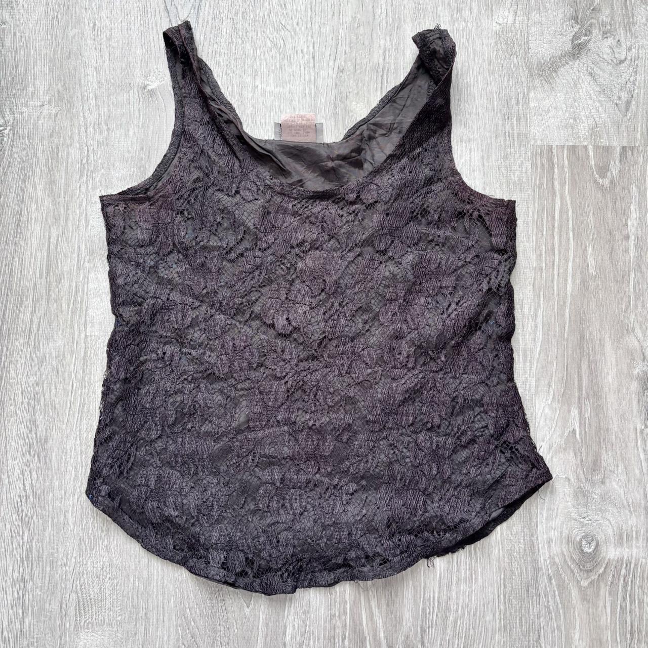 size: small 90s mirrors lace tank top flaws:... | Depop