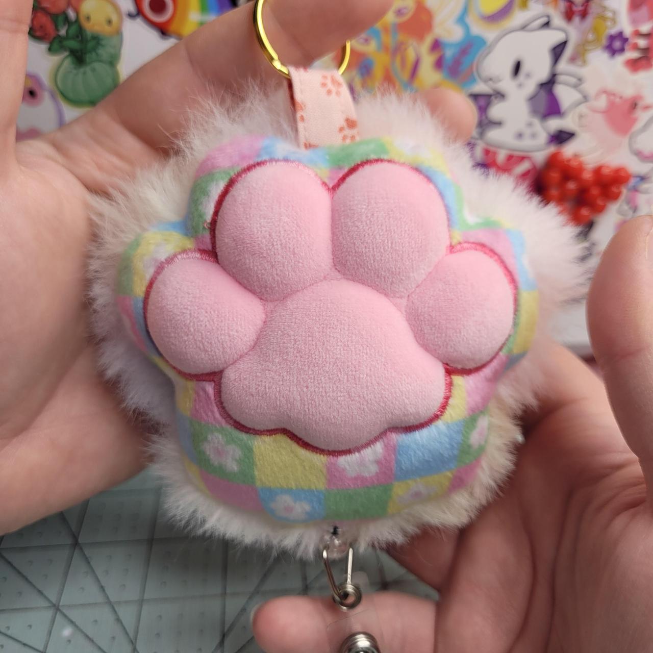 Spring themed squeaky paw with squishy paw pad, made... | Depop