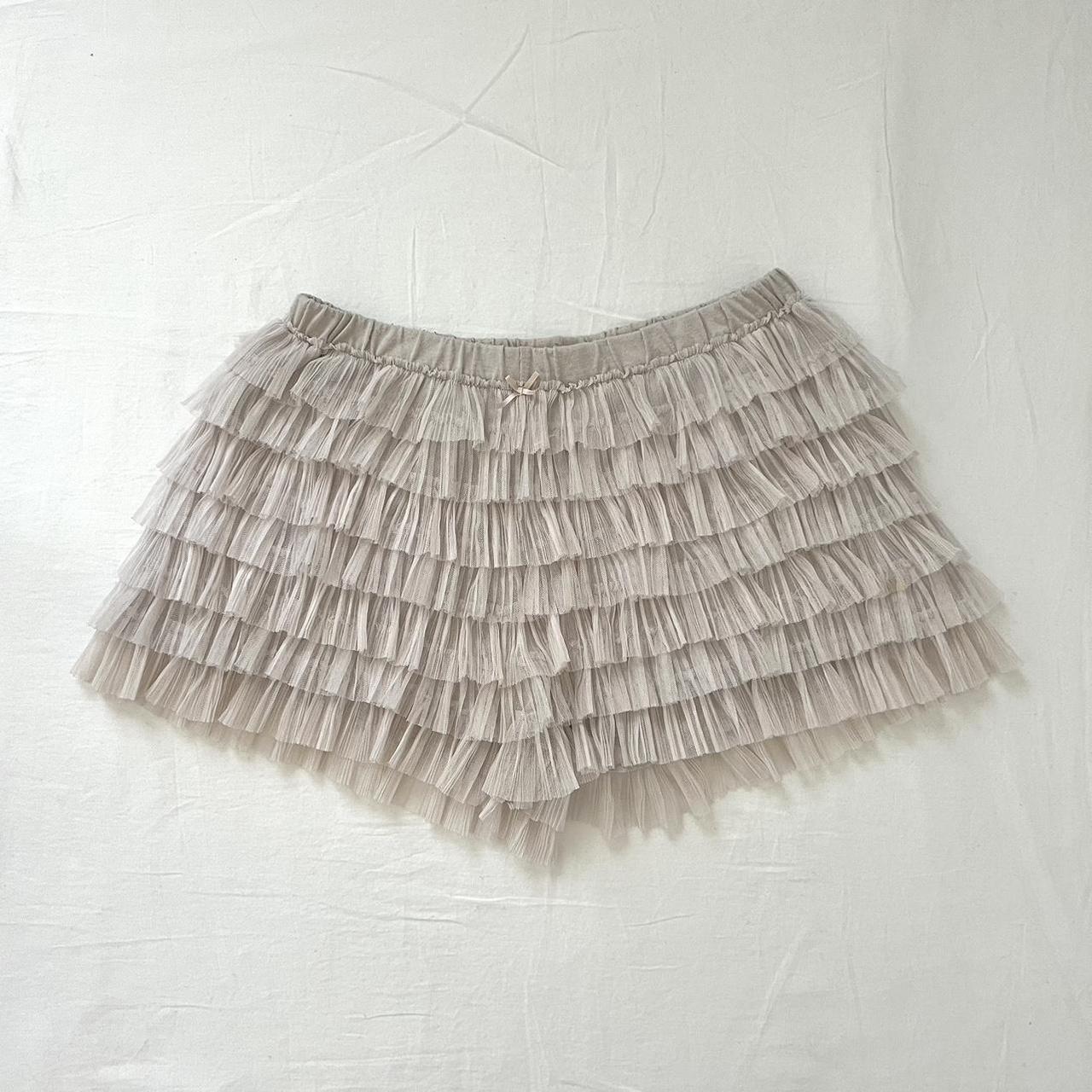 muted lavender coquette ruffle bloomers from... - Depop