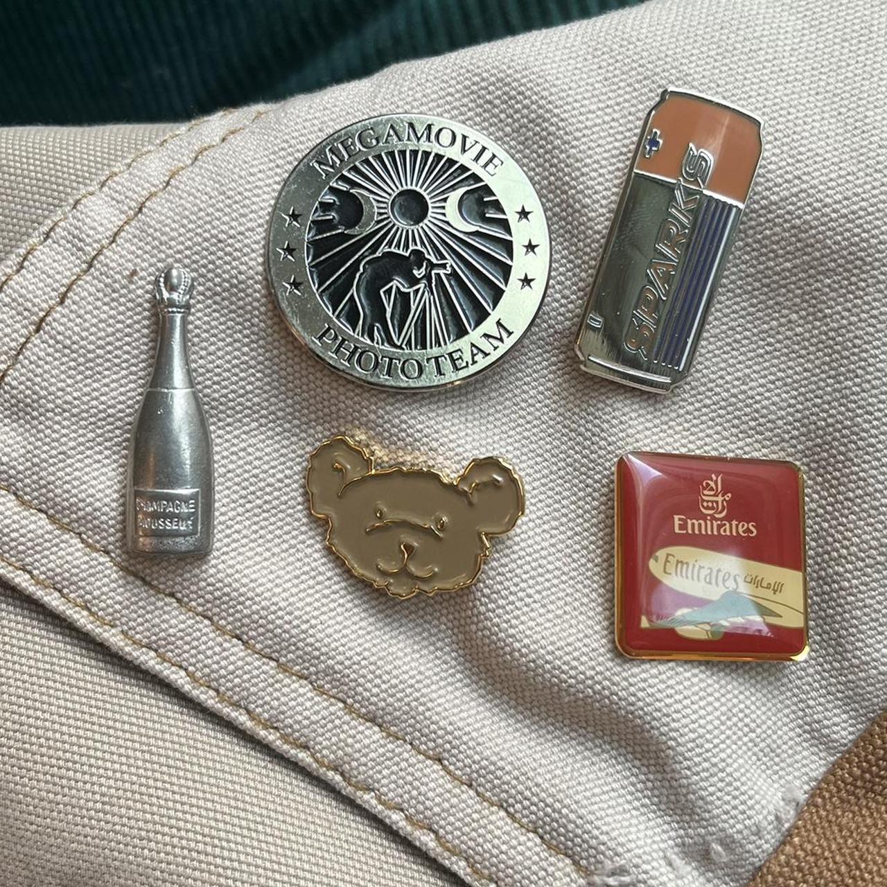 fun enamel pins love to use these to spice up... - Depop