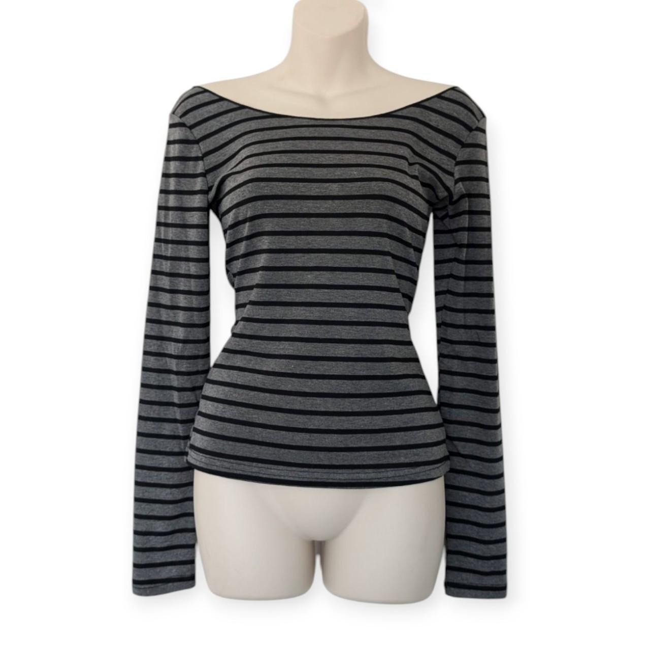 Striped wide neck longsleeve top Instant buys,... | Depop