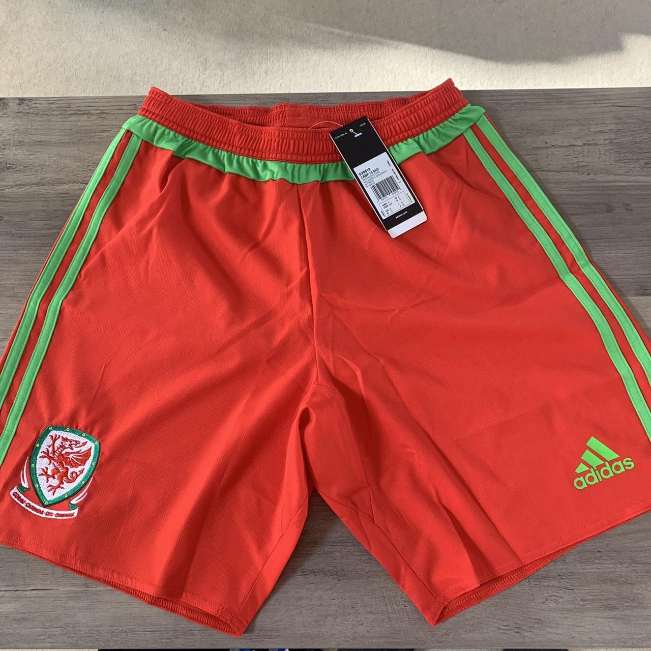 Wales Football Shorts - 2015 Authentic Home Shorts... - Depop
