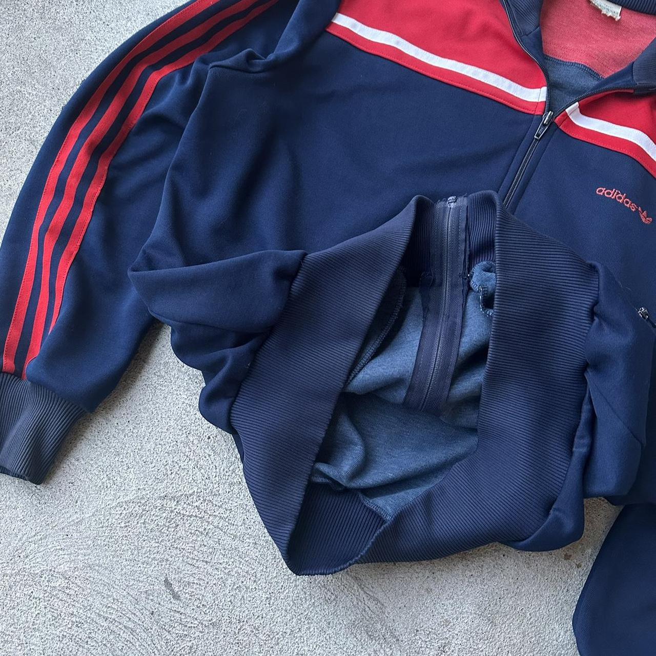 Vintage 80's Adidas track zip-up jacket Size XL | Depop Vintage 80's Adidas track zip-up jacket Size XL | Depop
