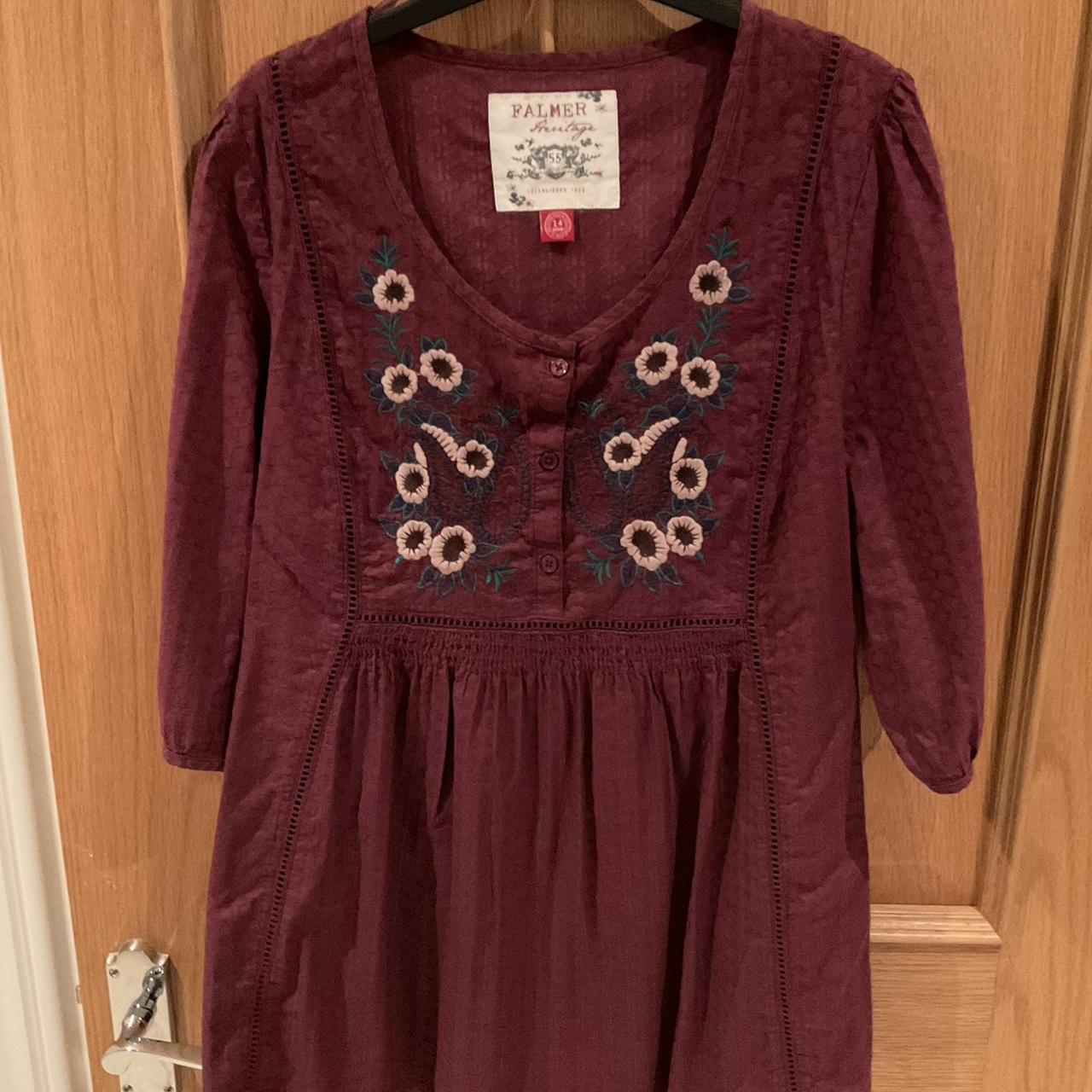 Vintage 00s falmer heritage boho plum/ burgundy... - Depop