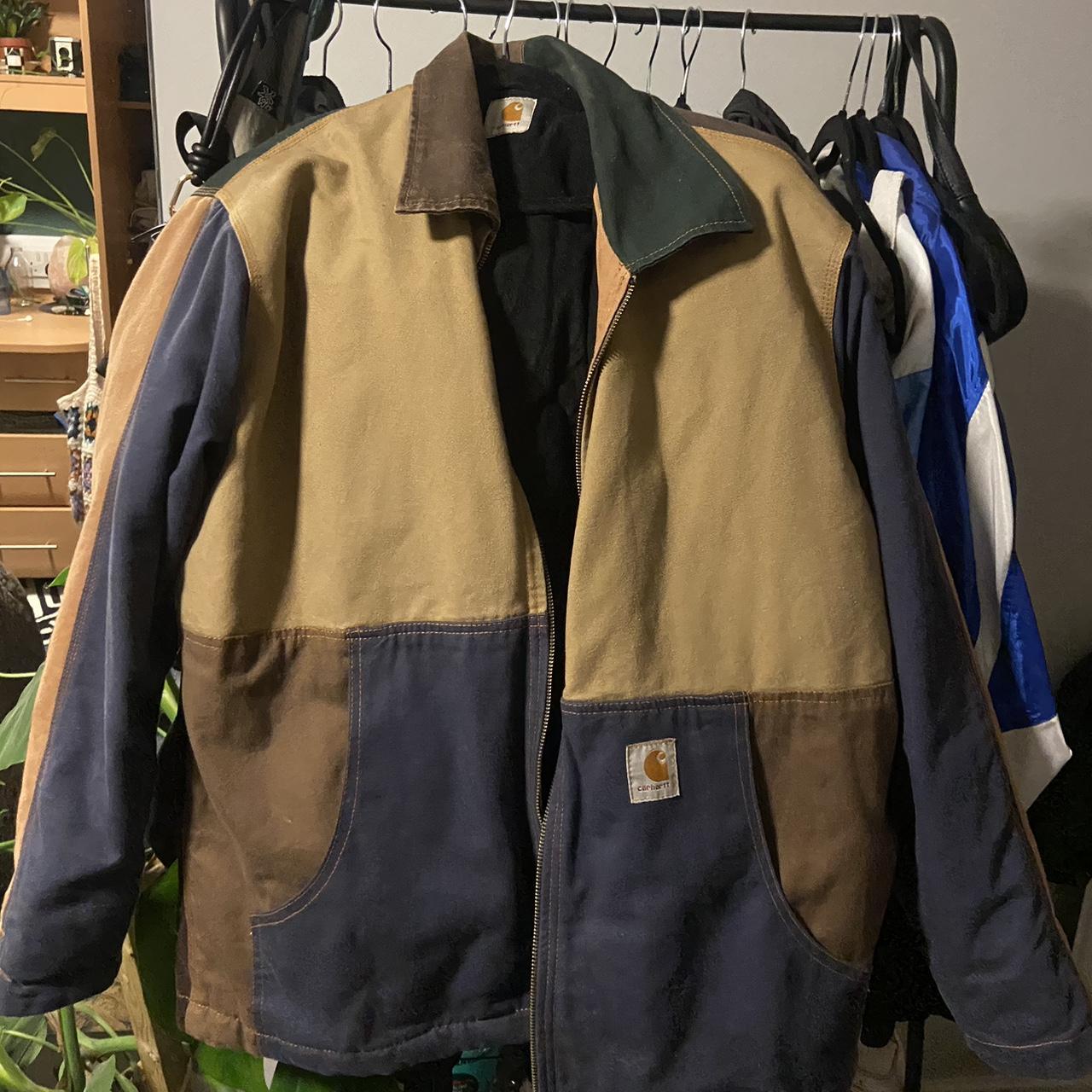 patchwork carhartt jacket amazing condition, just... - Depop