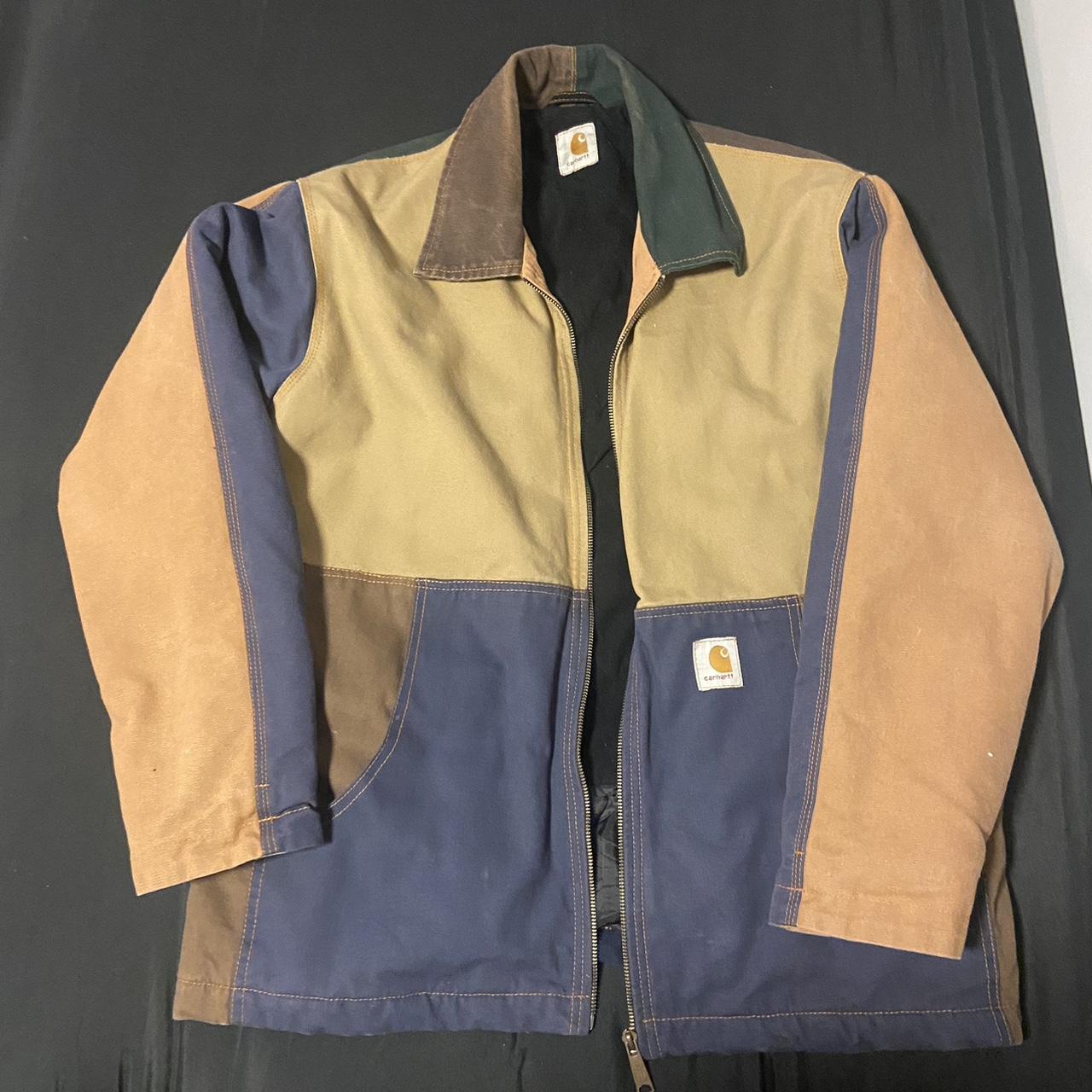 patchwork carhartt jacket amazing condition, just... - Depop