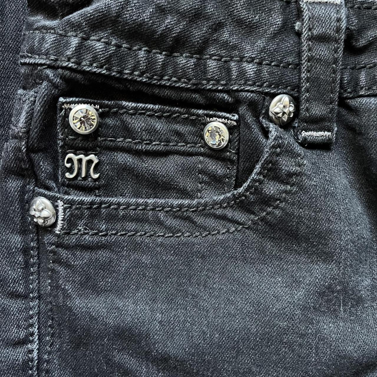 OMG! Miss Me black low rise flare jeans with studs... | Depop