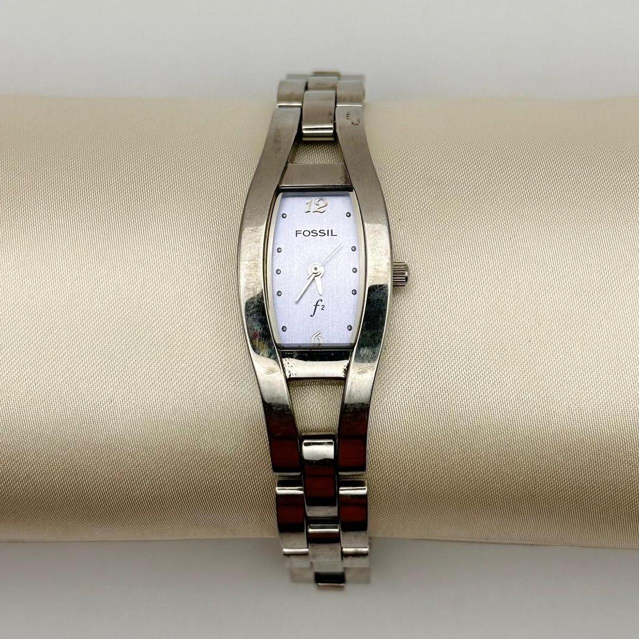 Vintage Fossil Silver tone watch, featuring an... - Depop