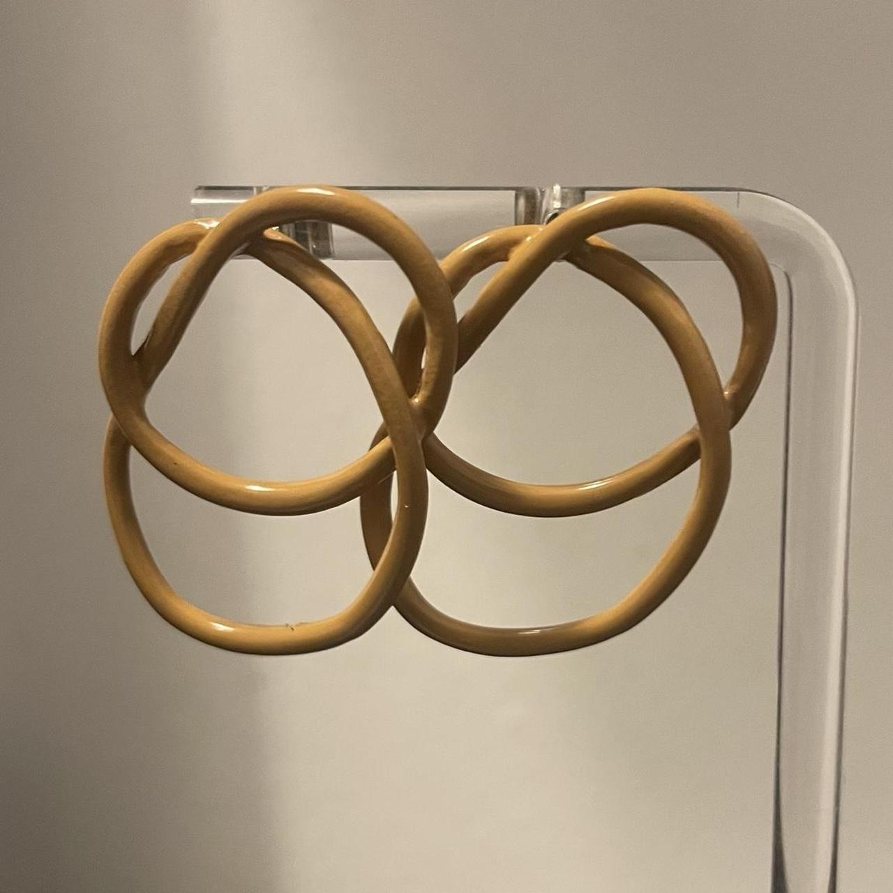 Geometric Layered Loop Stud Earrings Large... - Depop