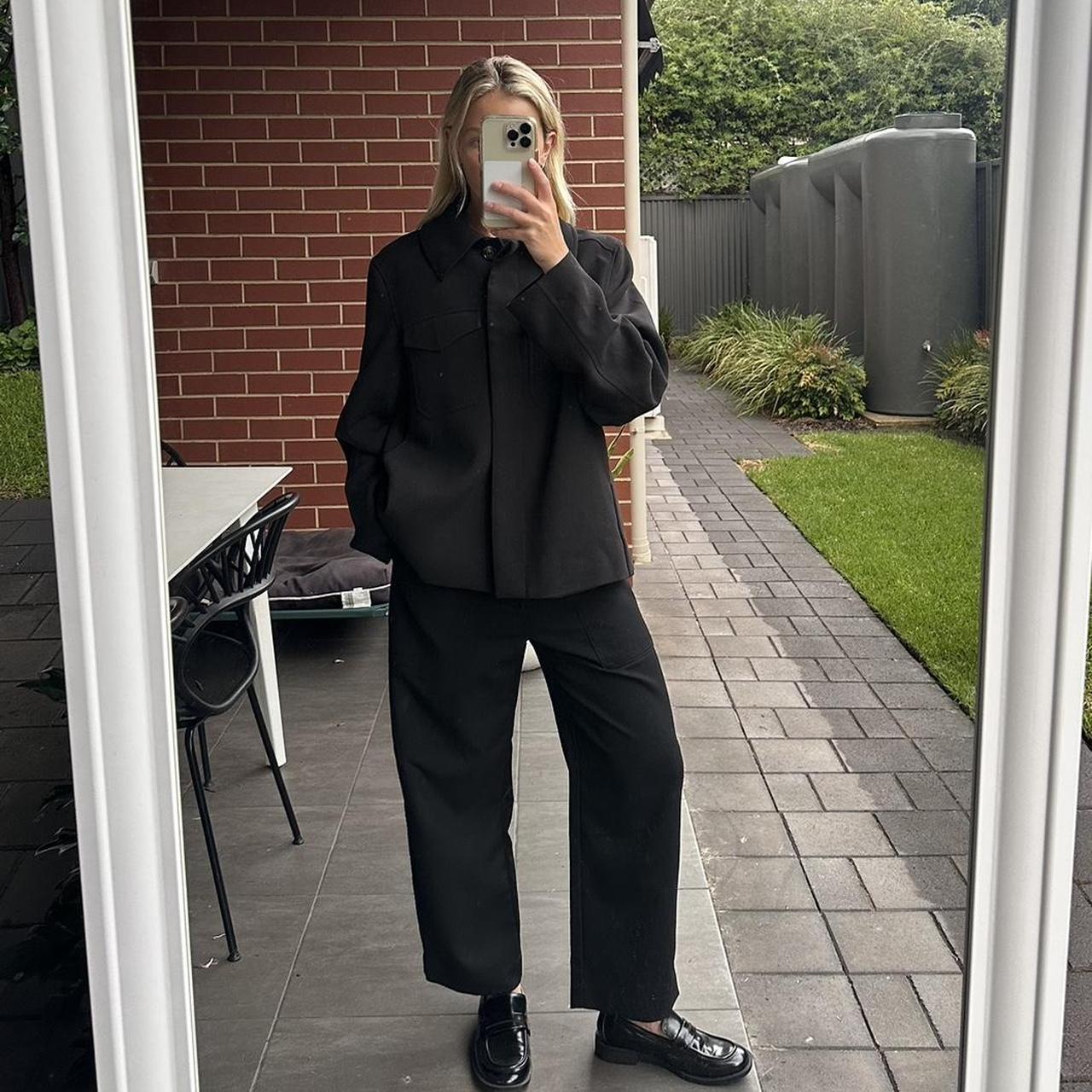 Black The Weekday tailored suit pant and blazer coat... - Depop