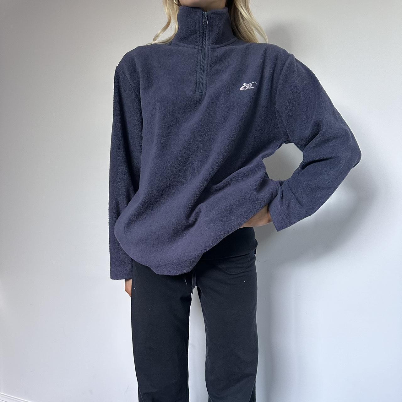 navy fleece Labelled size S shown on a 6 So soft... - Depop