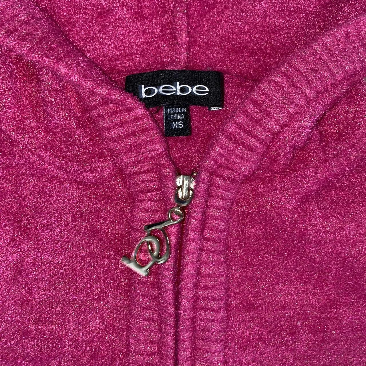 BEBE hot pink hoodie with gold detailing Like new... - Depop