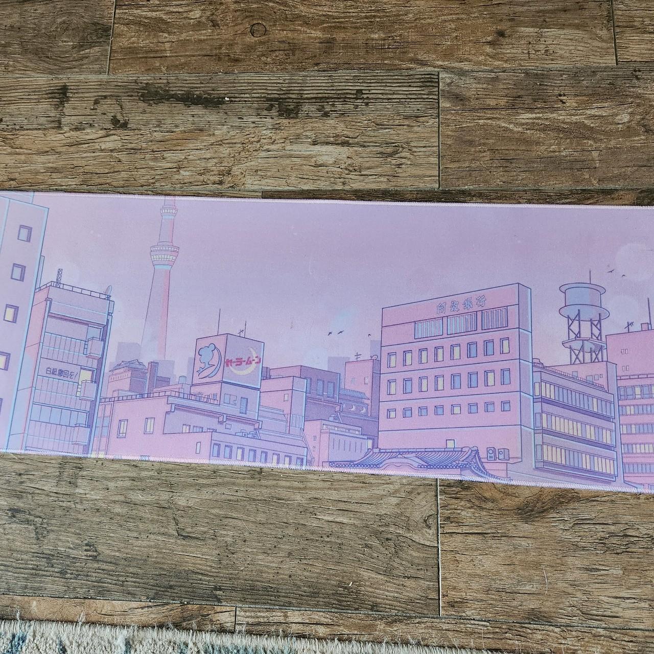 Sailor moon inspired pink and purple computer desk... - Depop