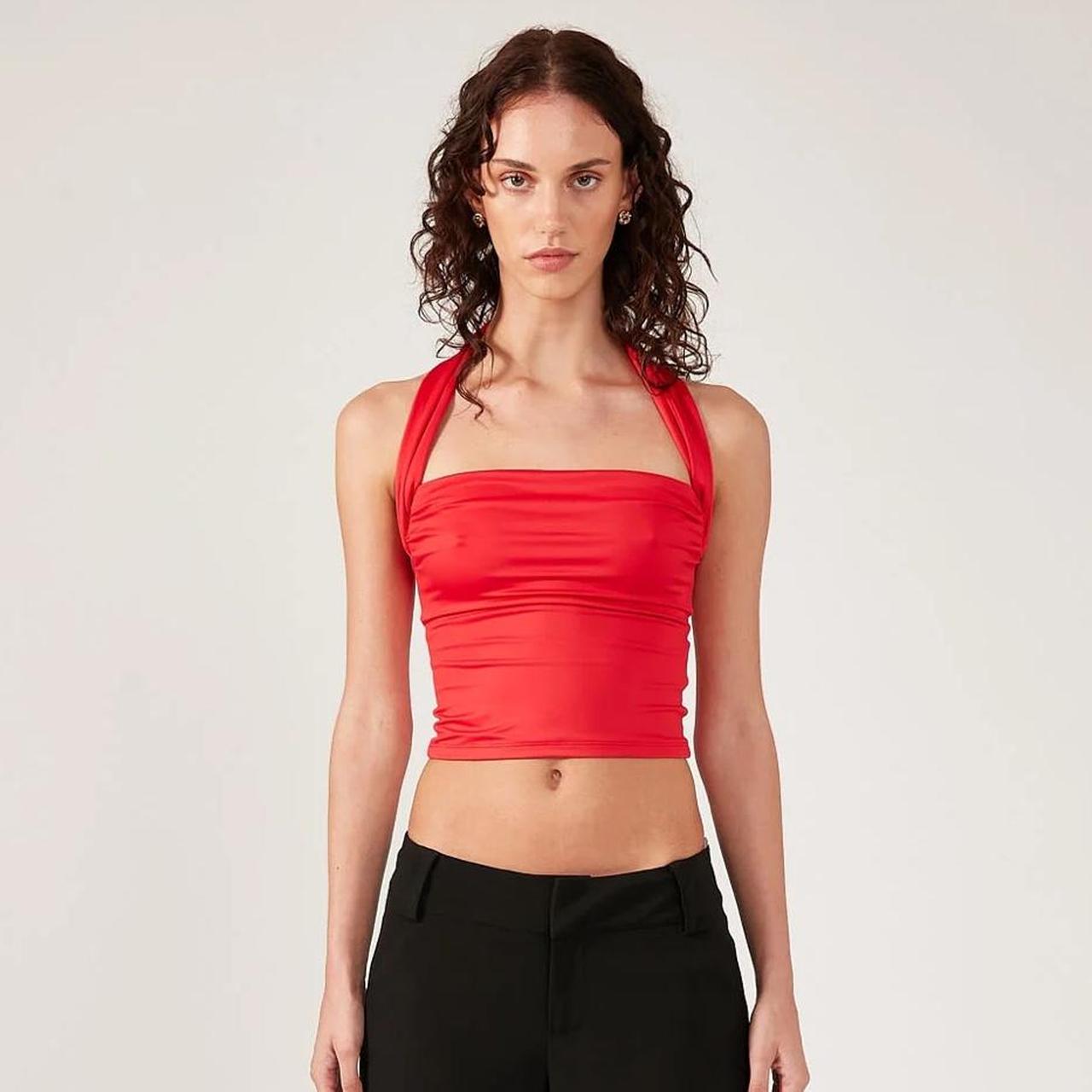 Perfect stranger red halter neck top Never worn,... - Depop