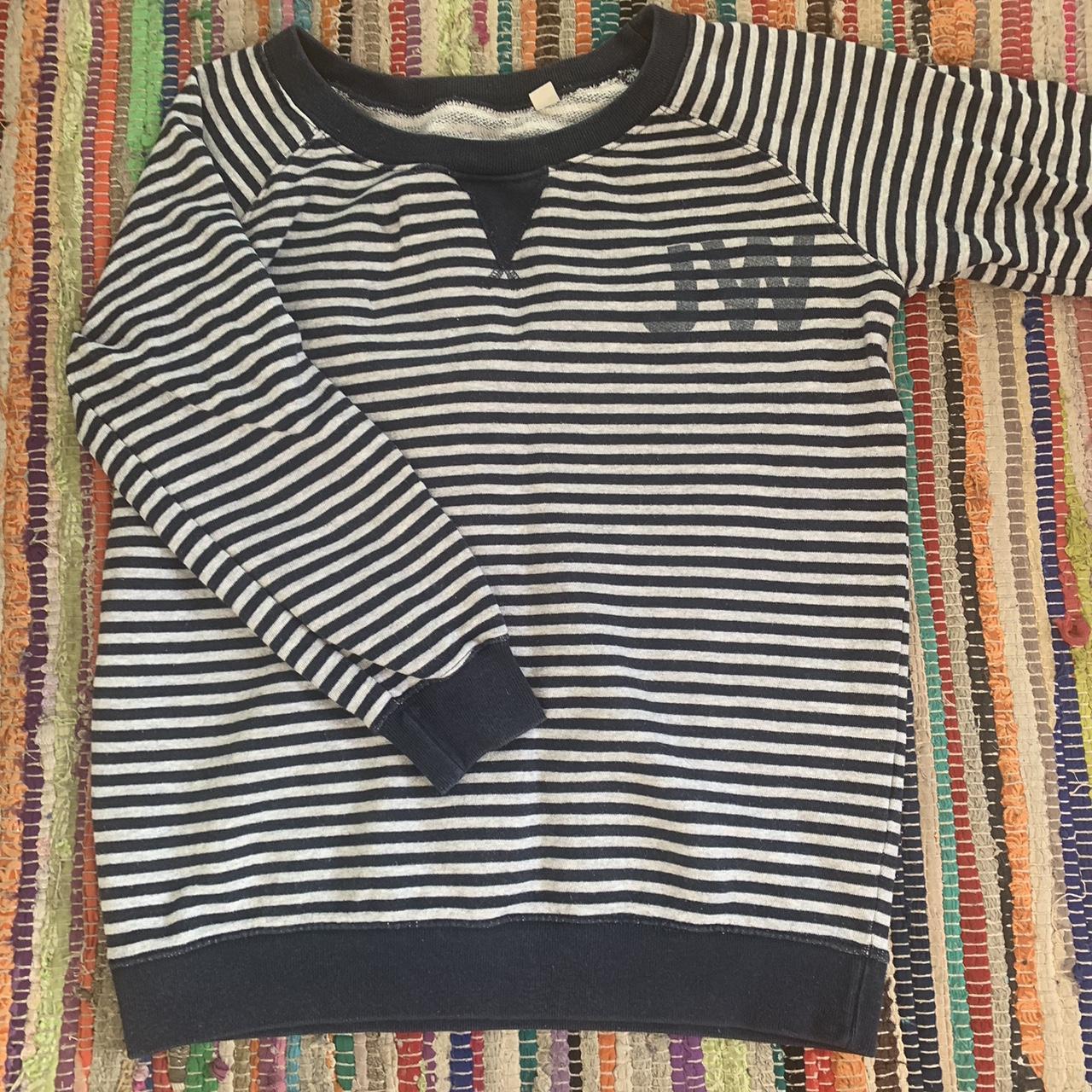 black and white striped jack wills jumper size... - Depop
