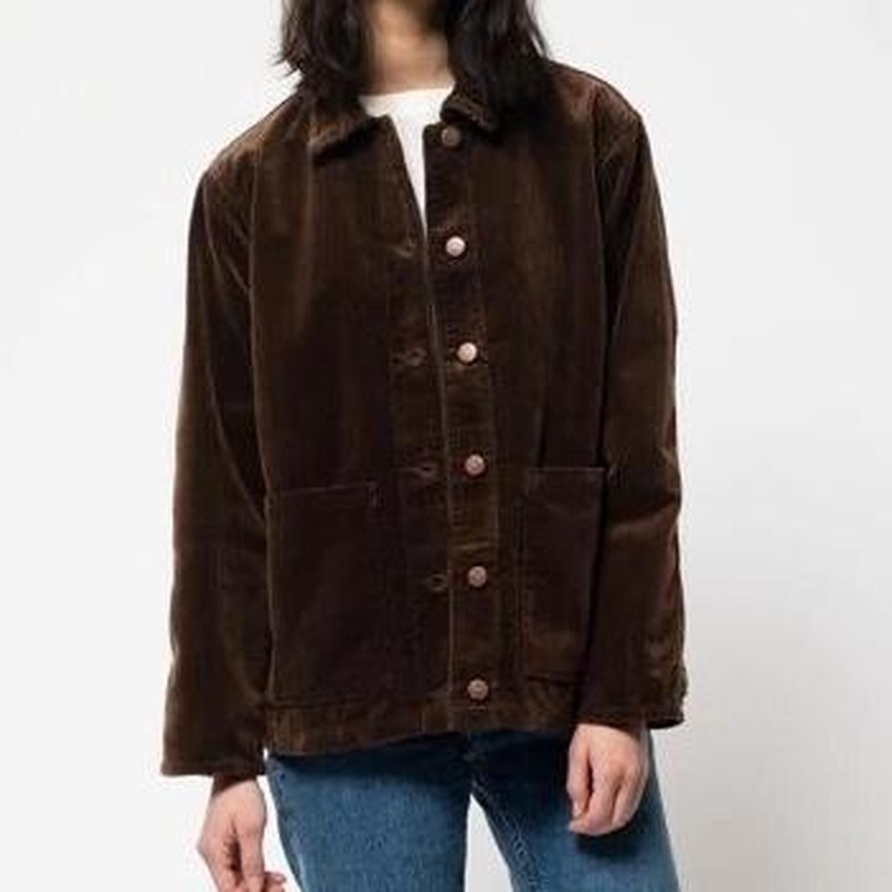 Nudie Jeans cord chore jacket. Chocolate brown heavy... - Depop
