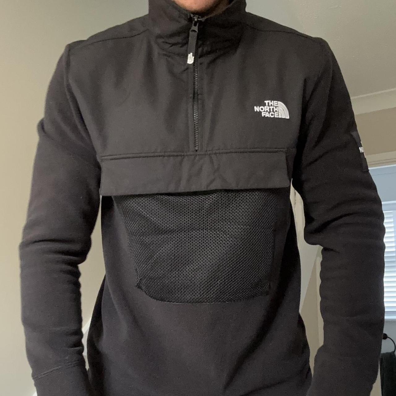 North Face half zip Black Box Polar fleece in black.... - Depop