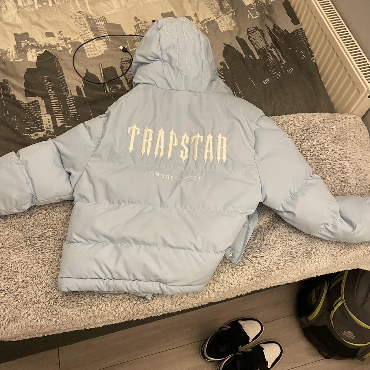 Baby blue trapstar decoded worn couple of times will... - Depop