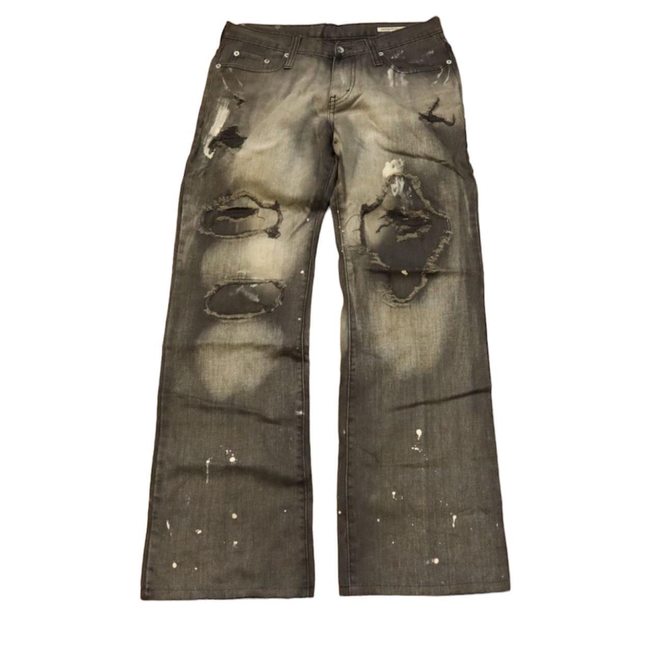 Vintage Semantic Design Splattered Paint Distressed... - Depop