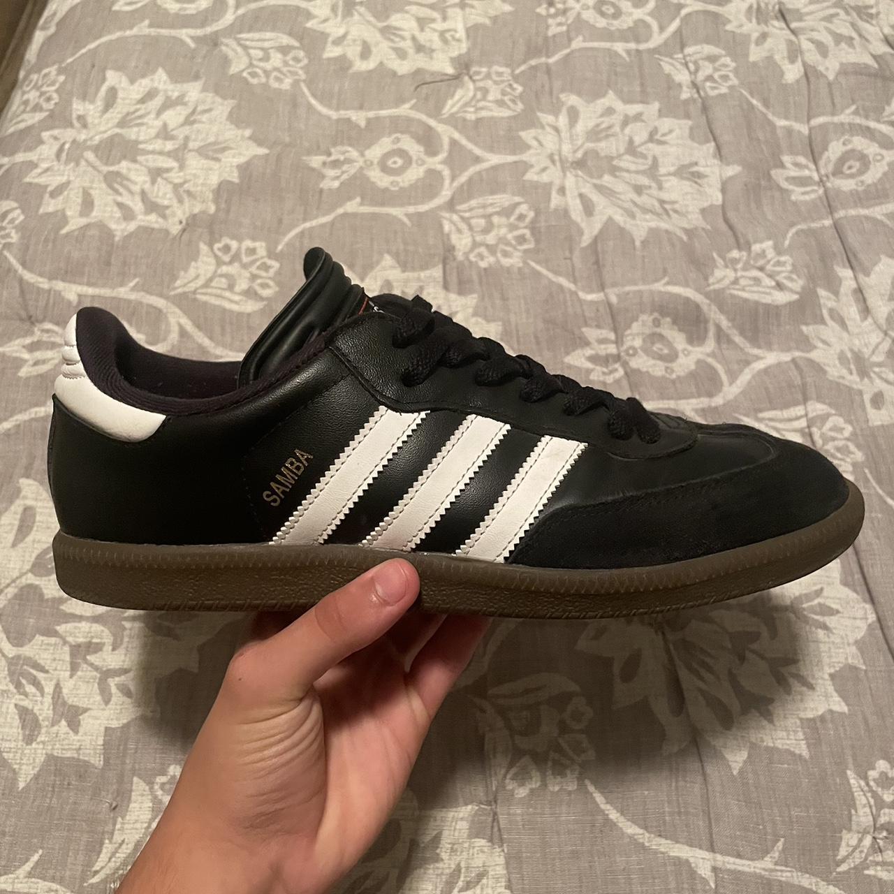Great condition black sambas. Size 9 1/2 open to... - Depop