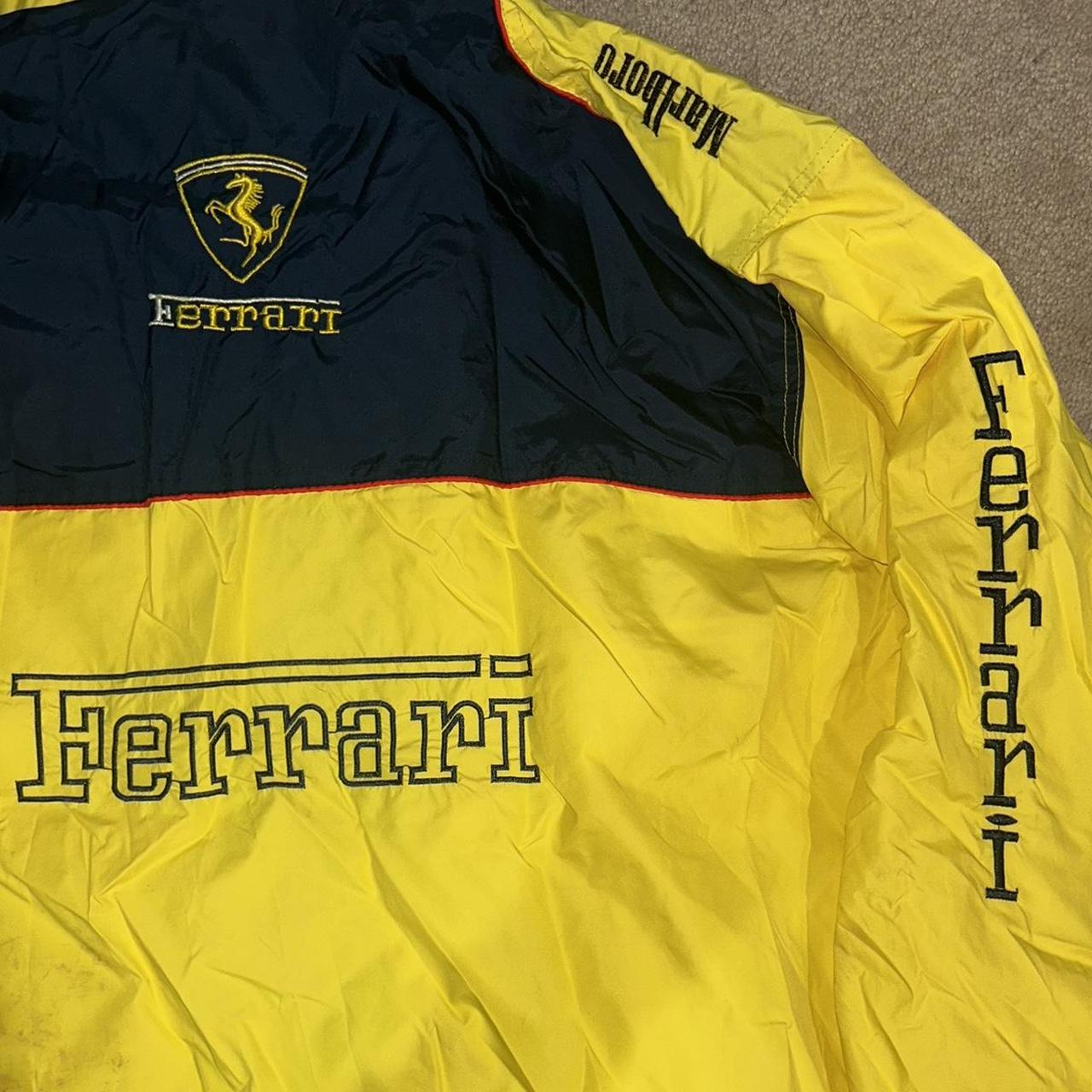 Embroidered Ferrari Rain Jacket stain on the back of... - Depop
