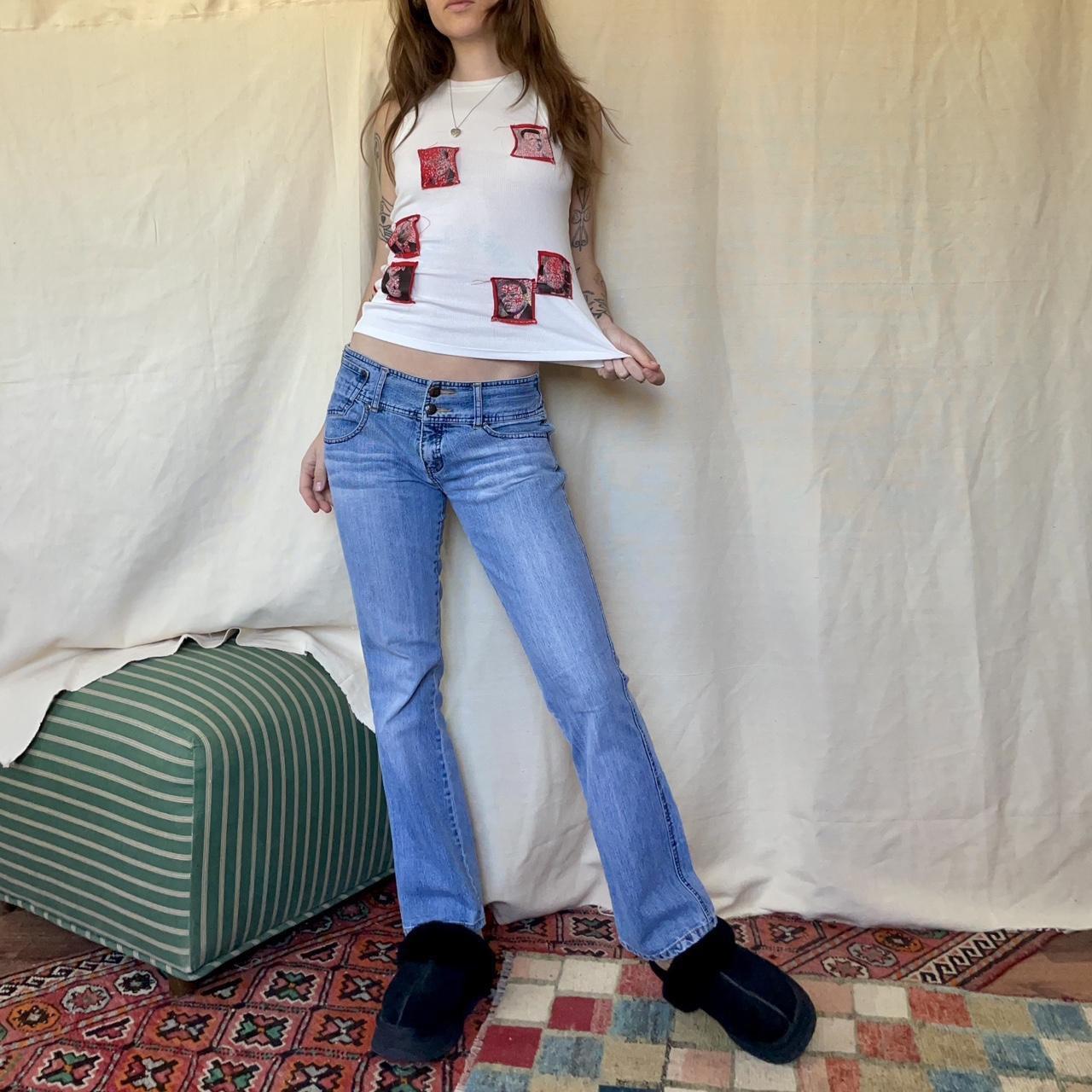 scrap men hand sewn patch tank top on Banana... - Depop