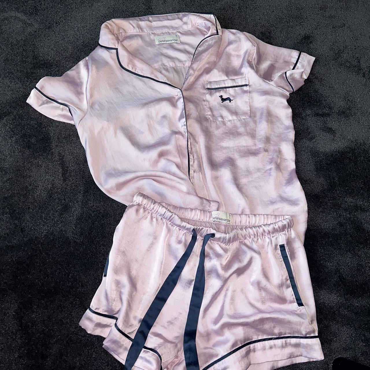 Peter Alexander Pink satin pyjamas - a cute set... - Depop