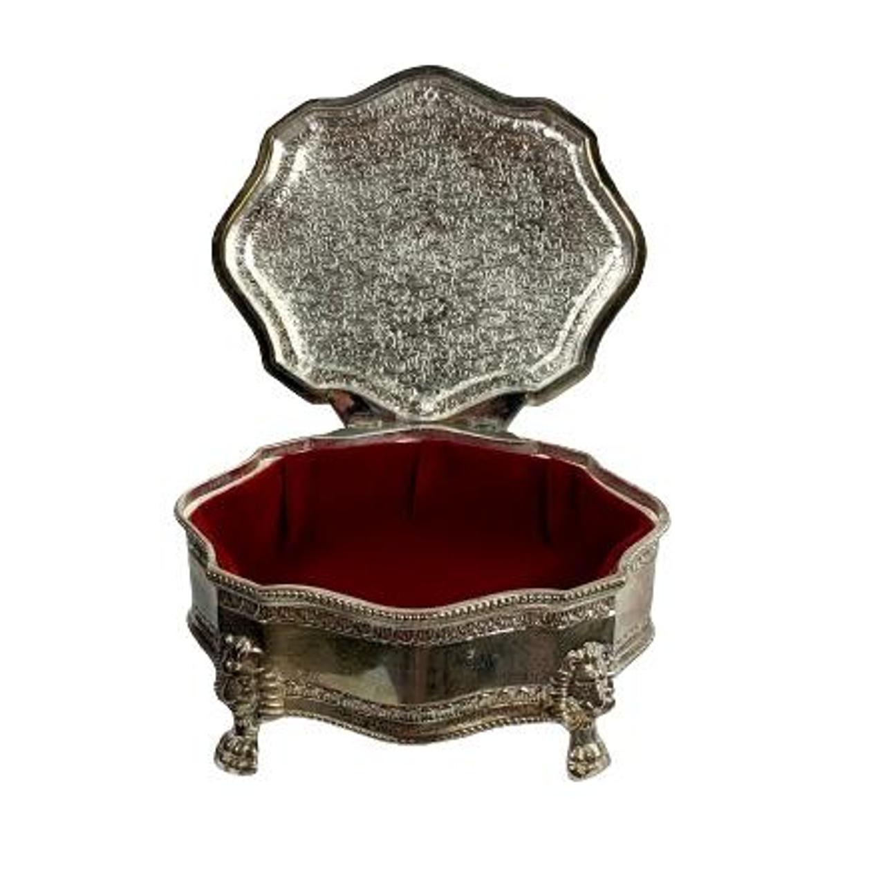 Gift Gallery Jewelry Box Silver Plated Featuring... - Depop