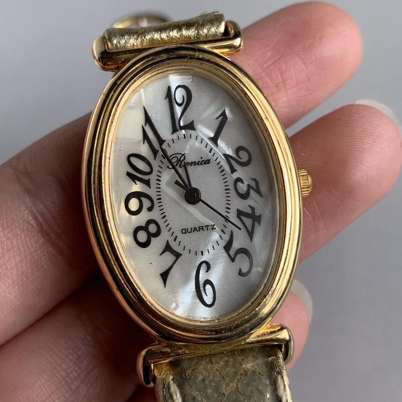 Vintage Ronica Unique Dial watch with gold and green... | Depop