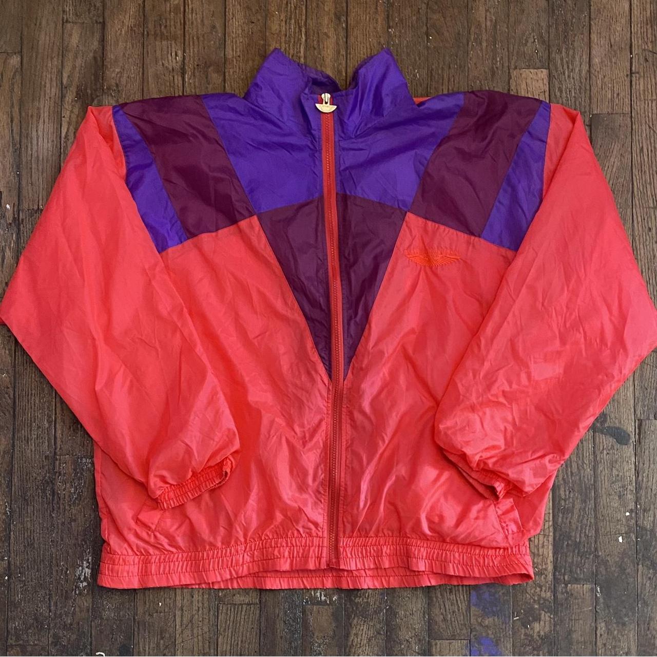 Vintage Colorblocked Track Jacket Size XL Made in... - Depop