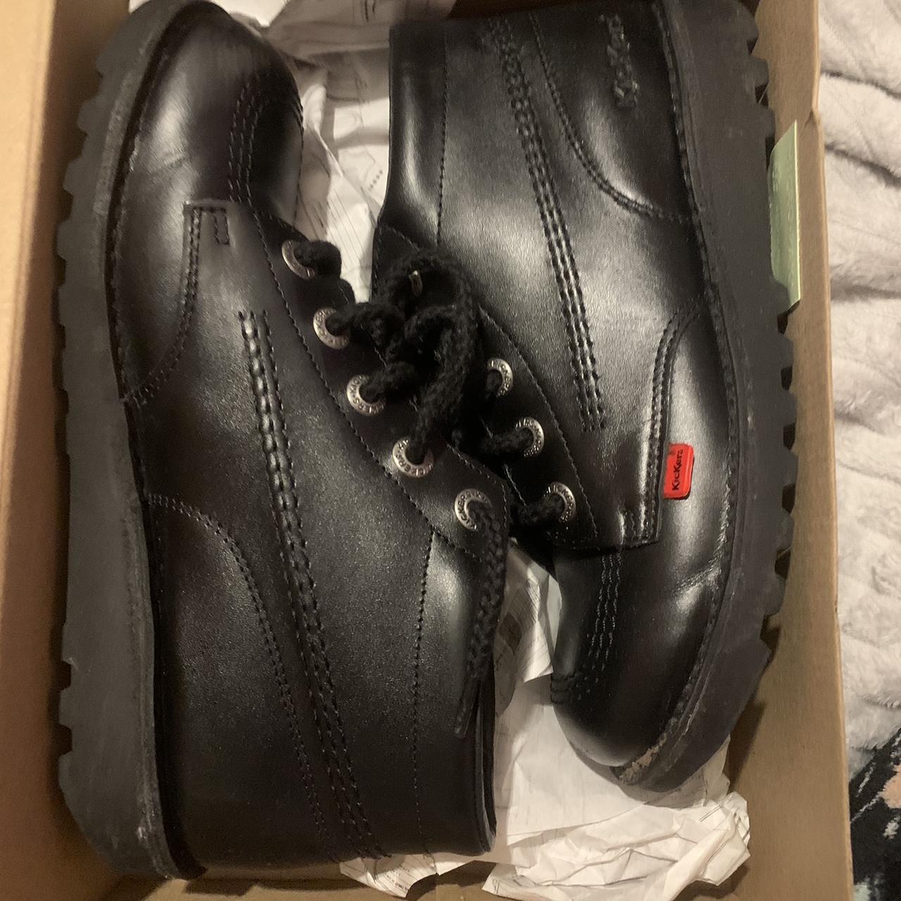 Kickers black shoes size 39 Please pay w PayPal... - Depop