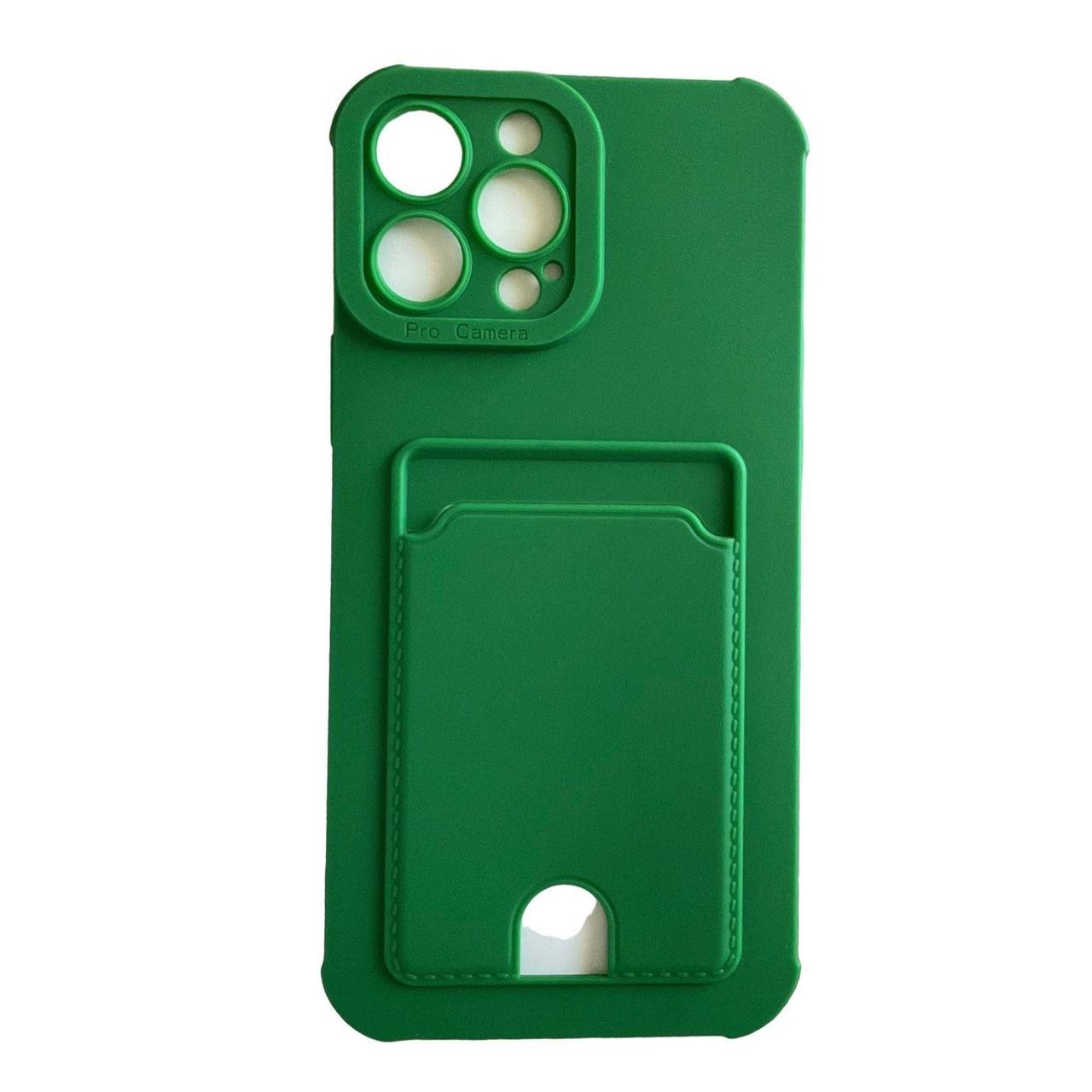 iPhone 13 Pro Max Phone Case Green Card Holder... - Depop