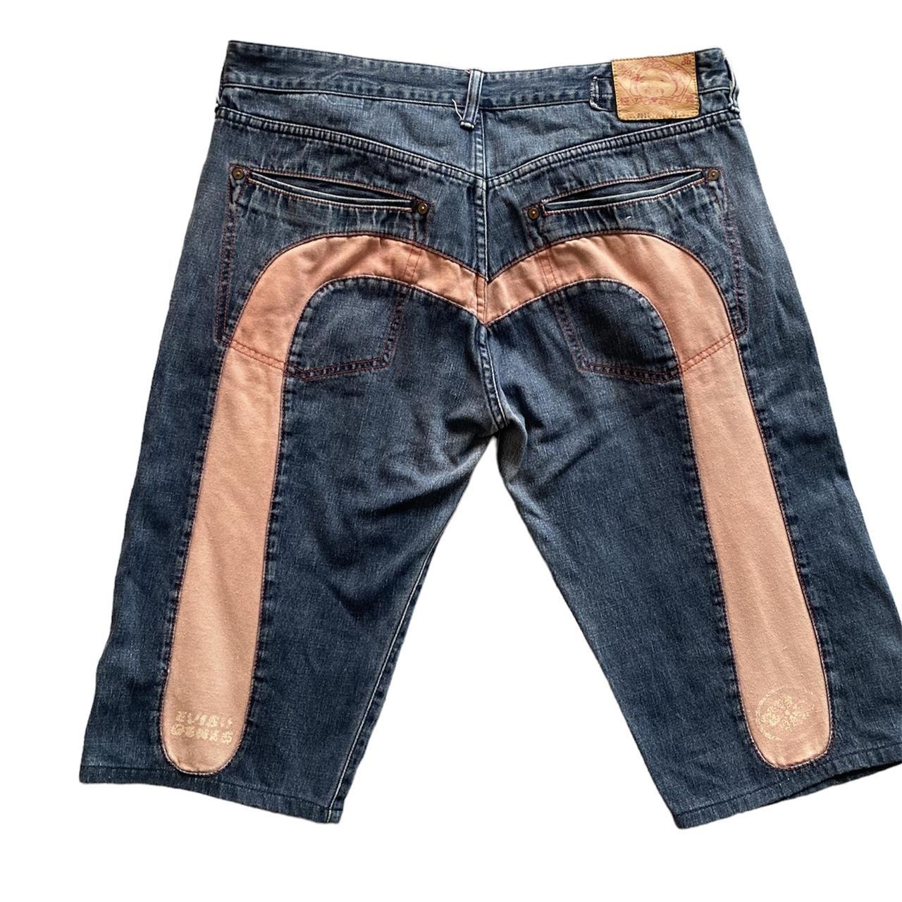 🛍EVISU Jean Long Shorts/Jorts🛍 ️Size: 36 ️More... - Depop