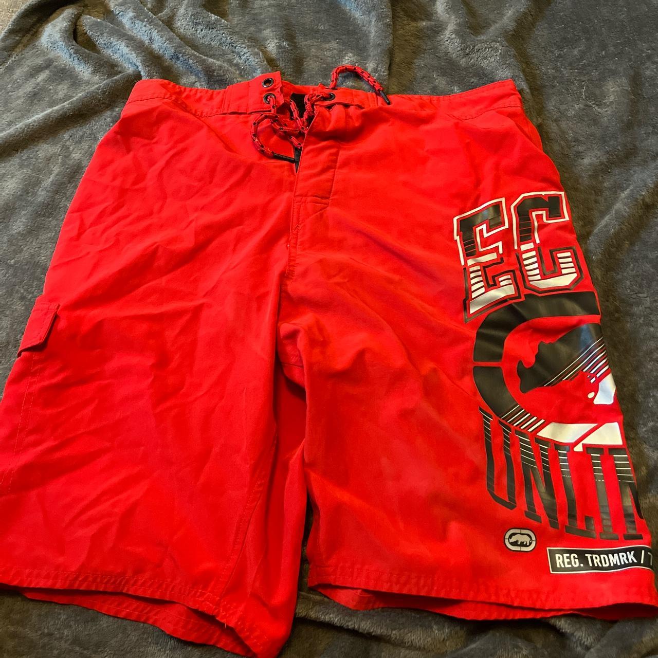 xl red ecko swim trunks NO PAYPAL PLEASE - Depop